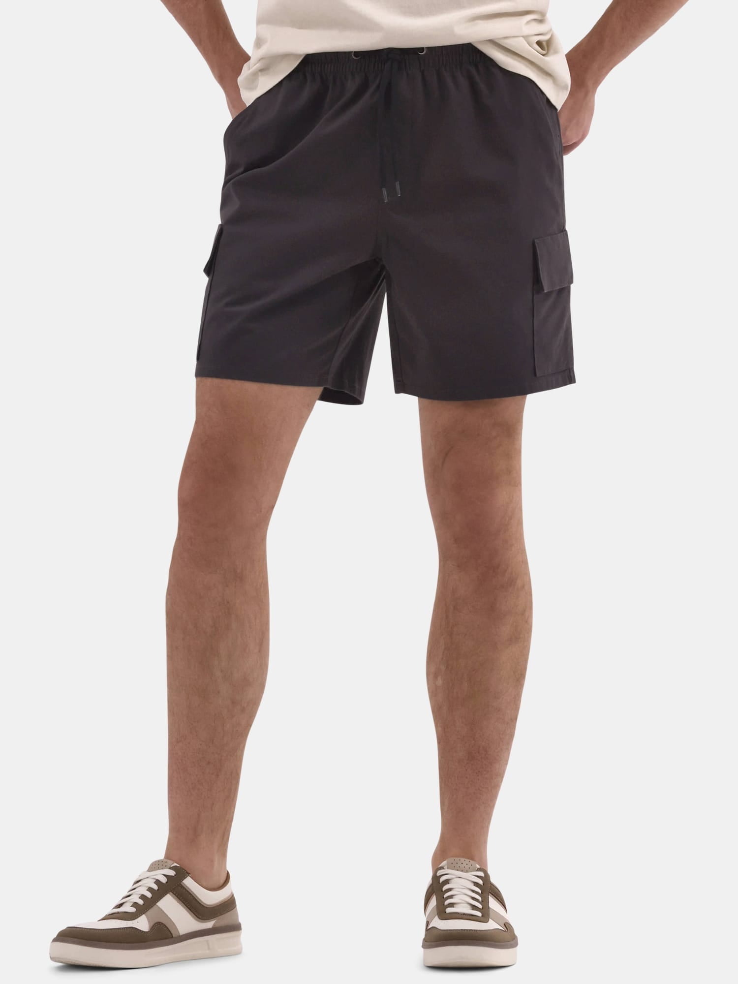 No Boundaries Men's & Big Men's Twill Cargo Shorts, 7" Inseam, Sizes XS ...