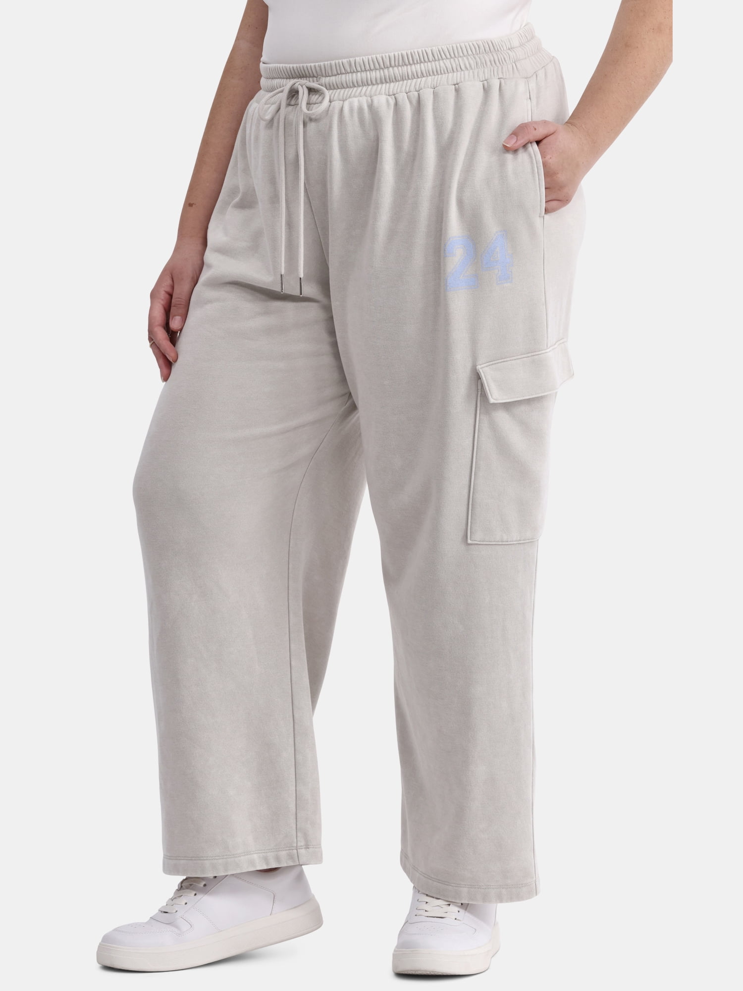 No Boundaries Washed Cargo Sweatpants, 29.5'' Inseam, Women's and Women ...