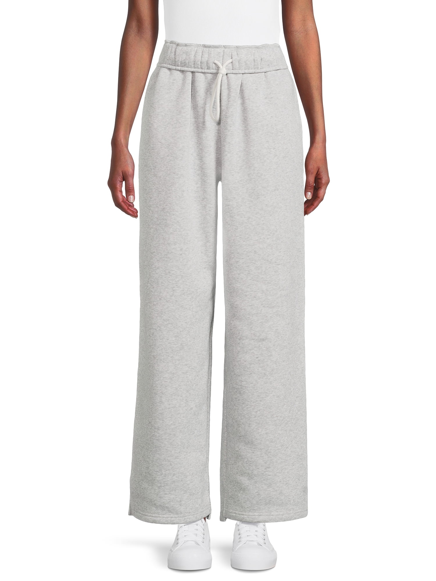 No Boundaries Wide Leg Fleece Sweatpants (Women's) - Walmart.com