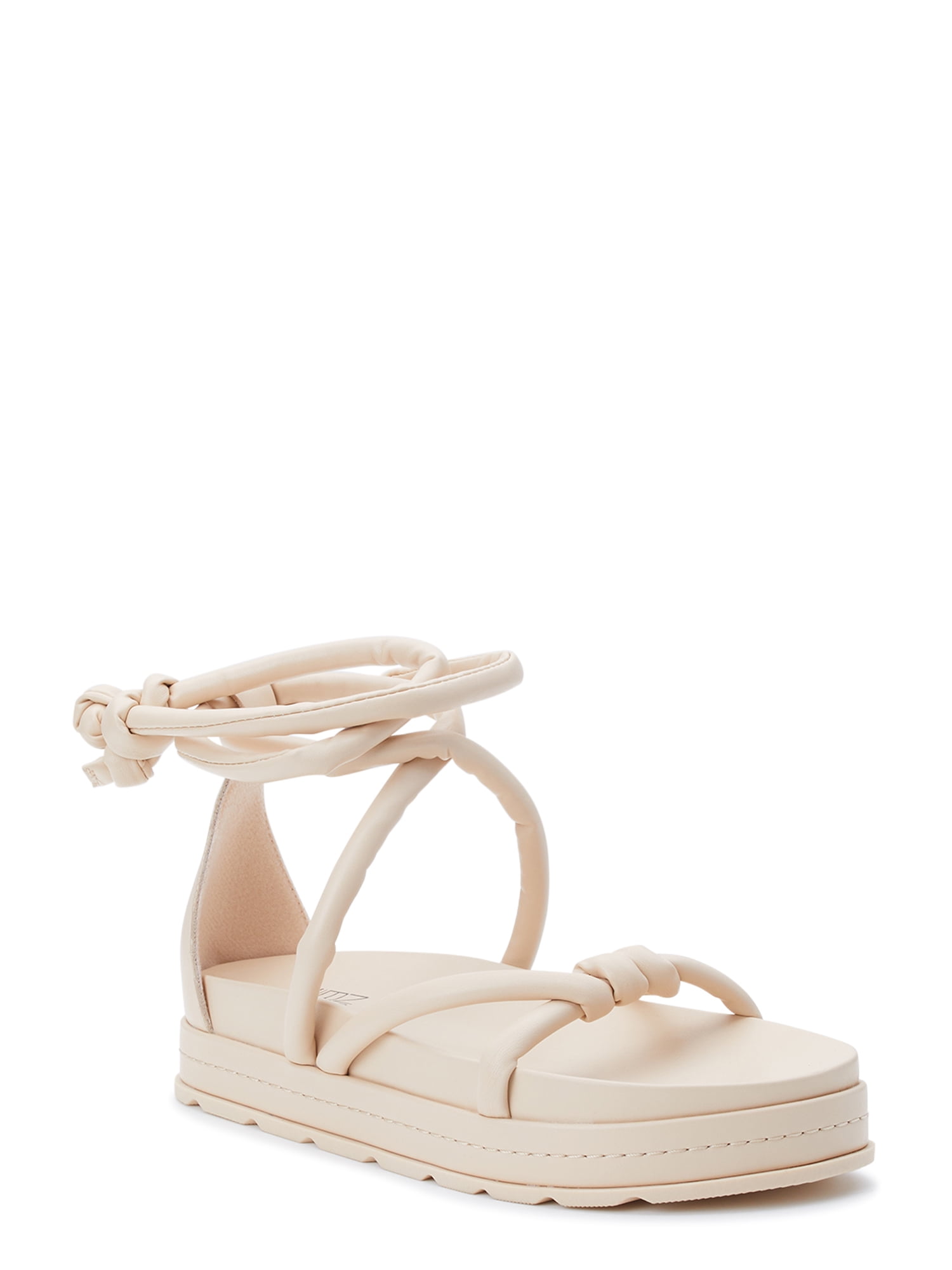 No Boundaries Women's Ankle Wrap Sandal - Walmart.com
