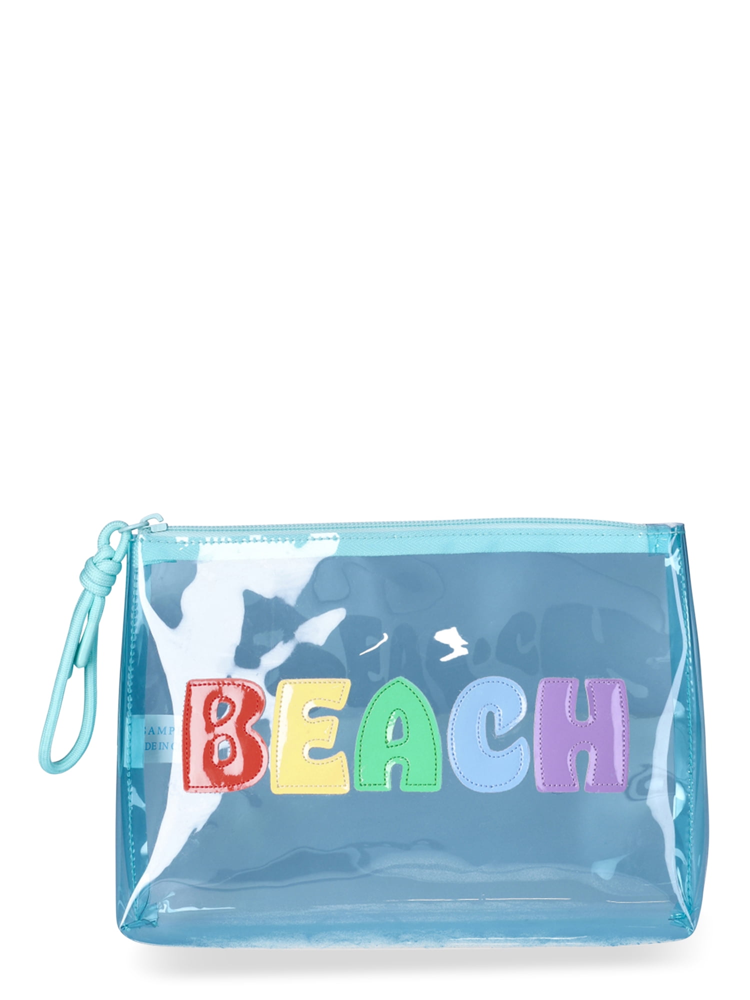 No Boundaries Women's Beach Graphic Pouch with Bracelet Handle ...