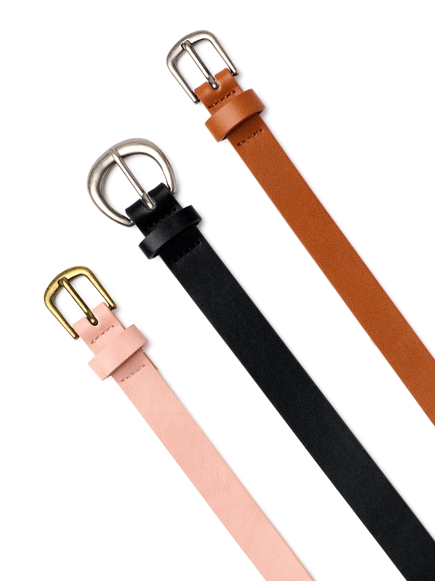No Boundaries Women's Belt 3-Pack, Multicolor, S M - Walmart.com