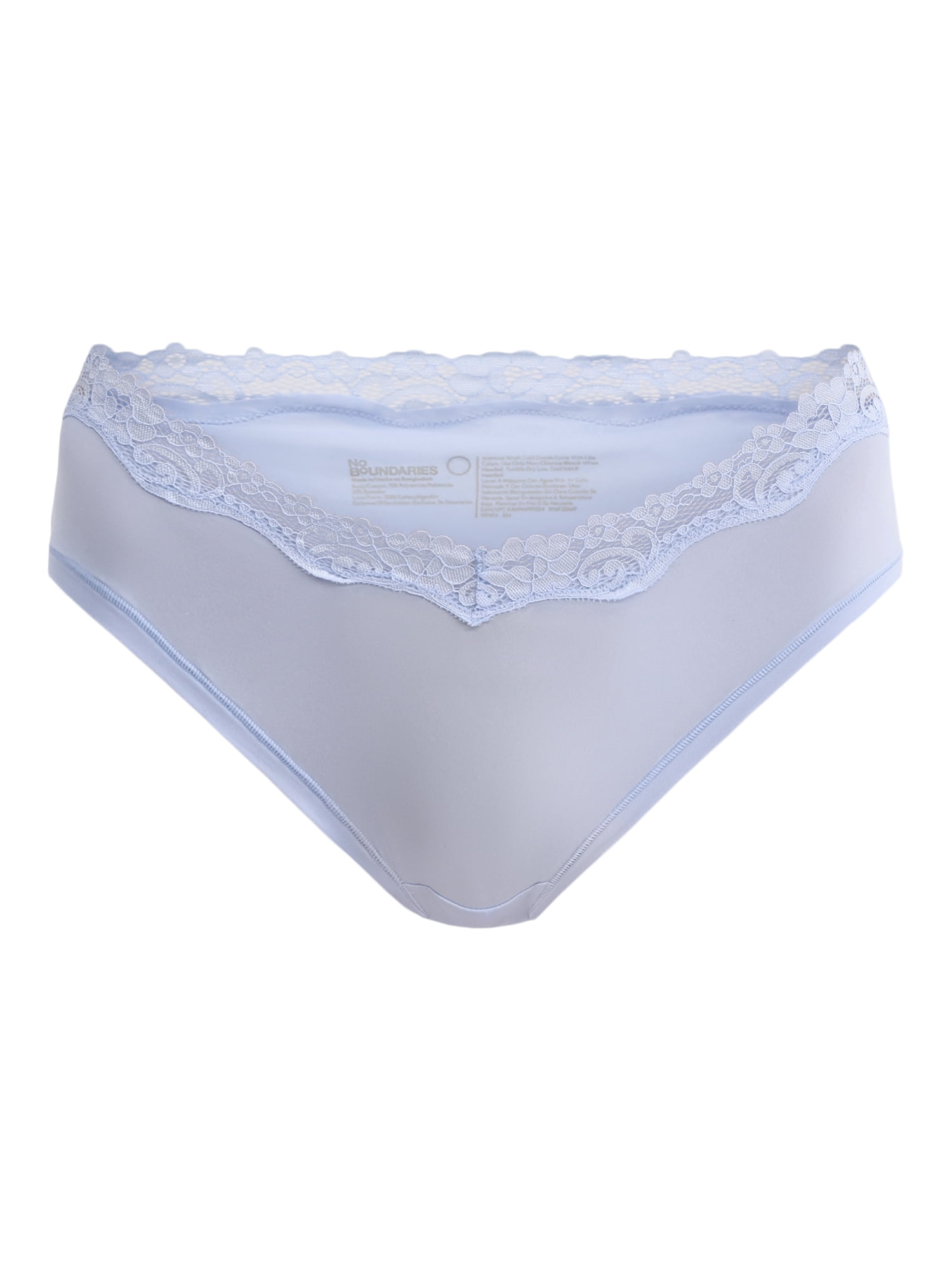 No Boundaries Body Base Hipster Panties with Lace Women’s Low-Rise ...