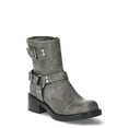 No Boundaries Women's Buckle Moto Boots - Walmart.com