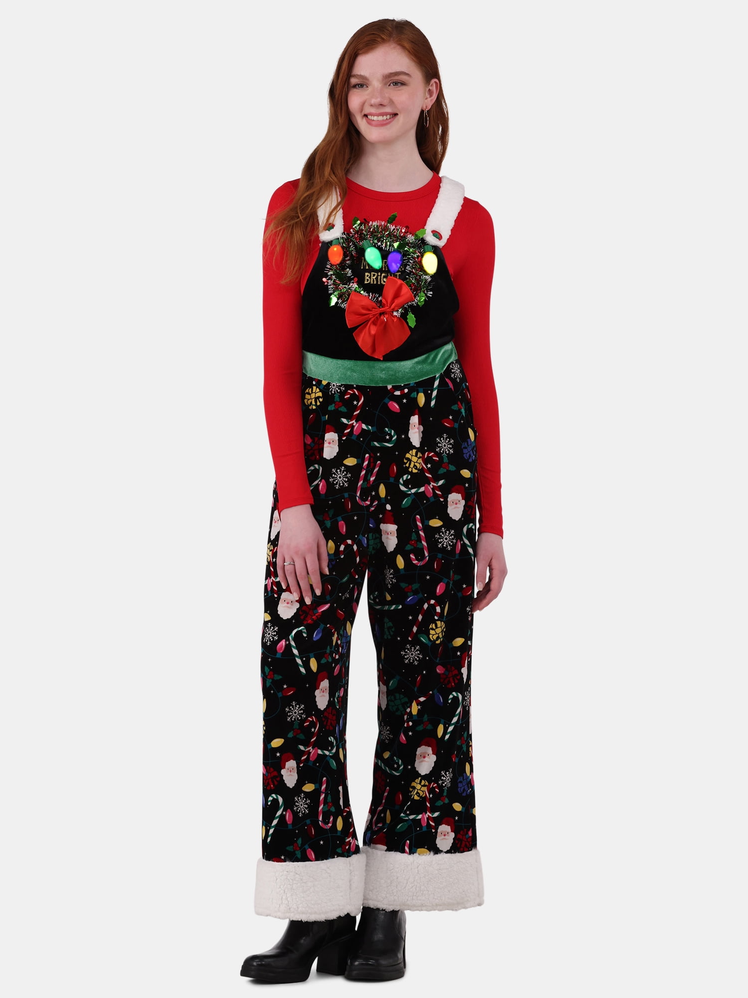 No Boundaries Women's Christmas Jumpsuit - Walmart.com