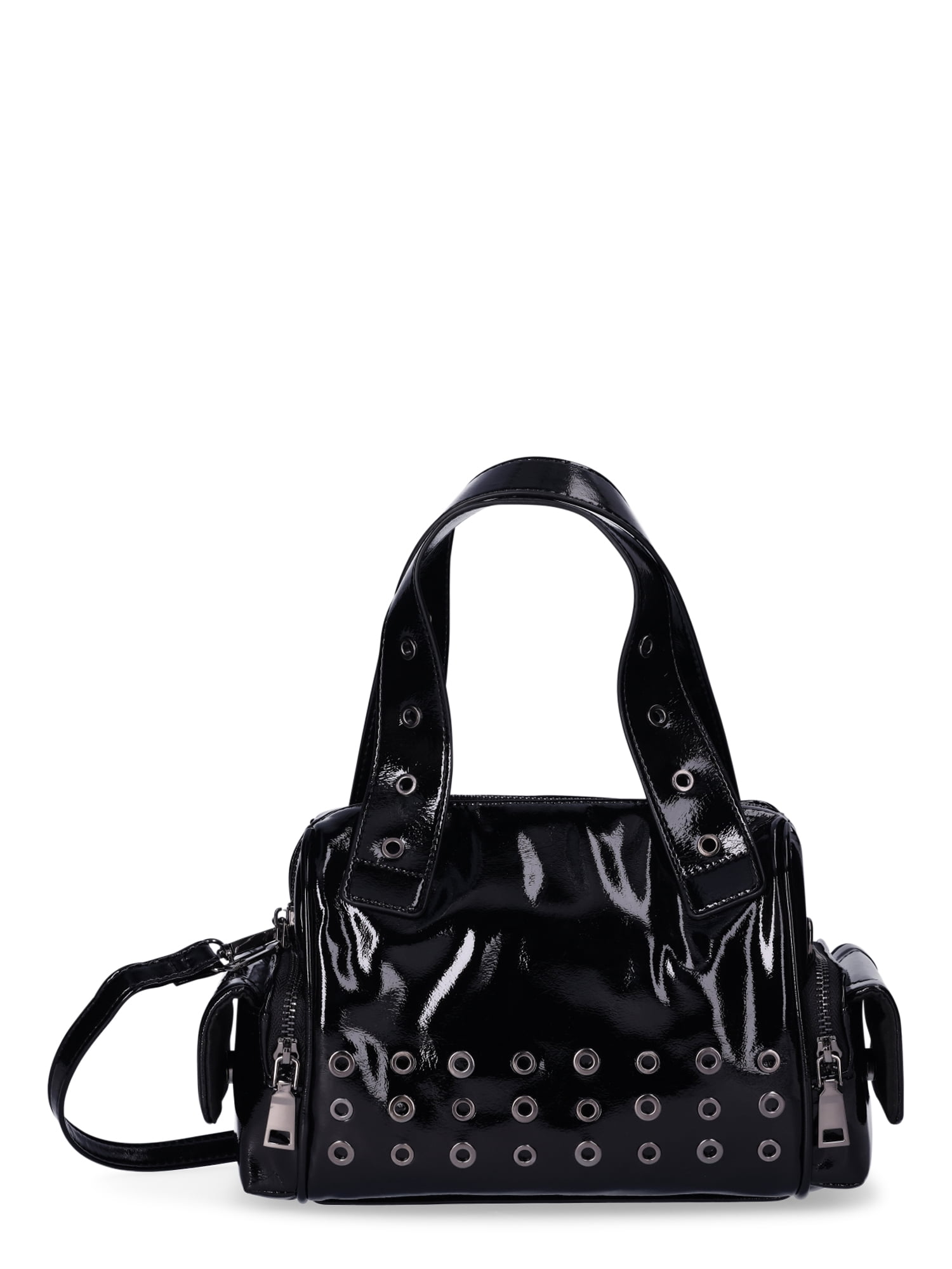 No Boundaries Women's Contemporary Long Bowler Handbag Black - Walmart.com