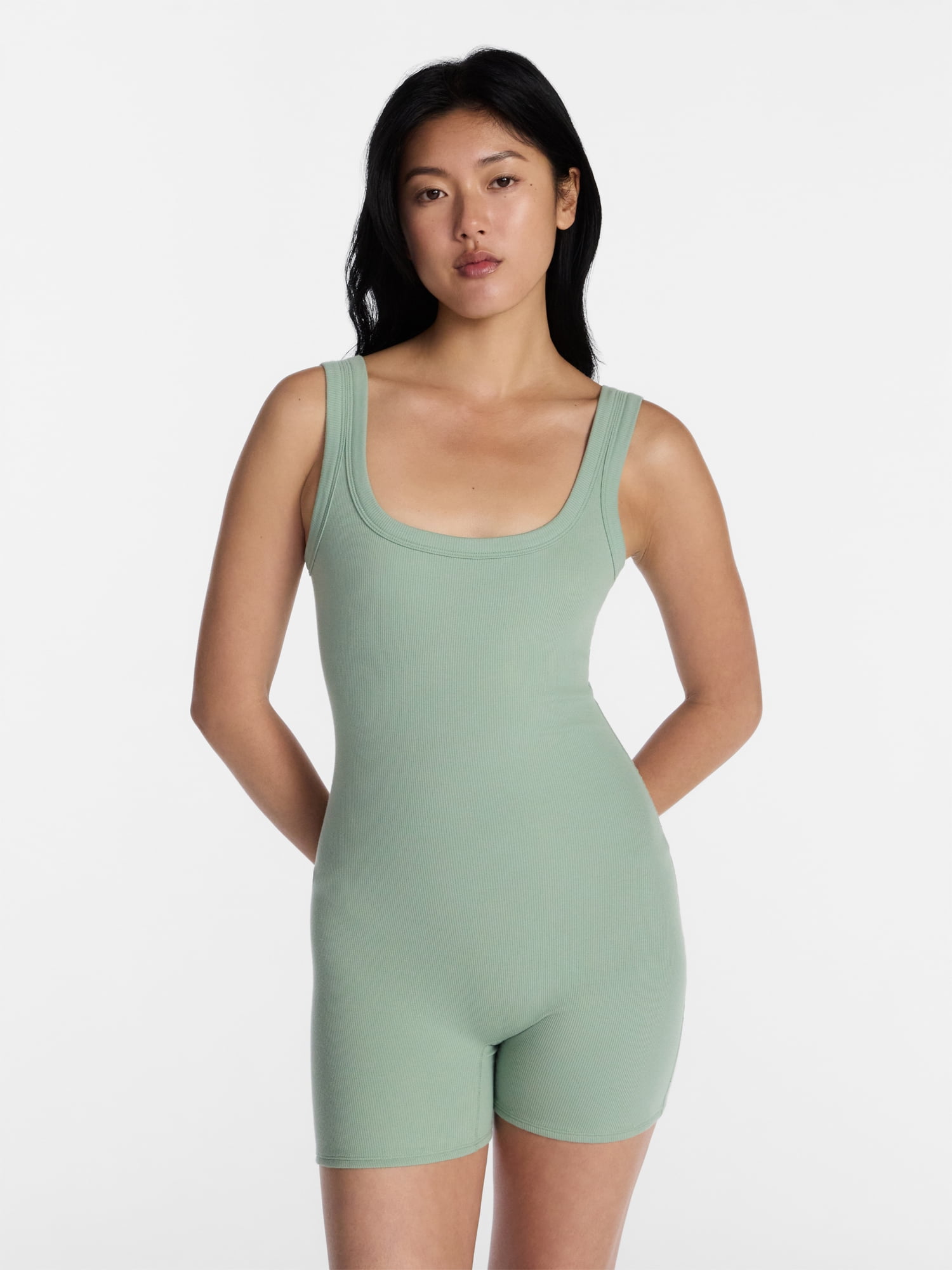 No Boundaries Women's Cotton Ribbed Onesie, Sizes XS-XXXL - Walmart.com