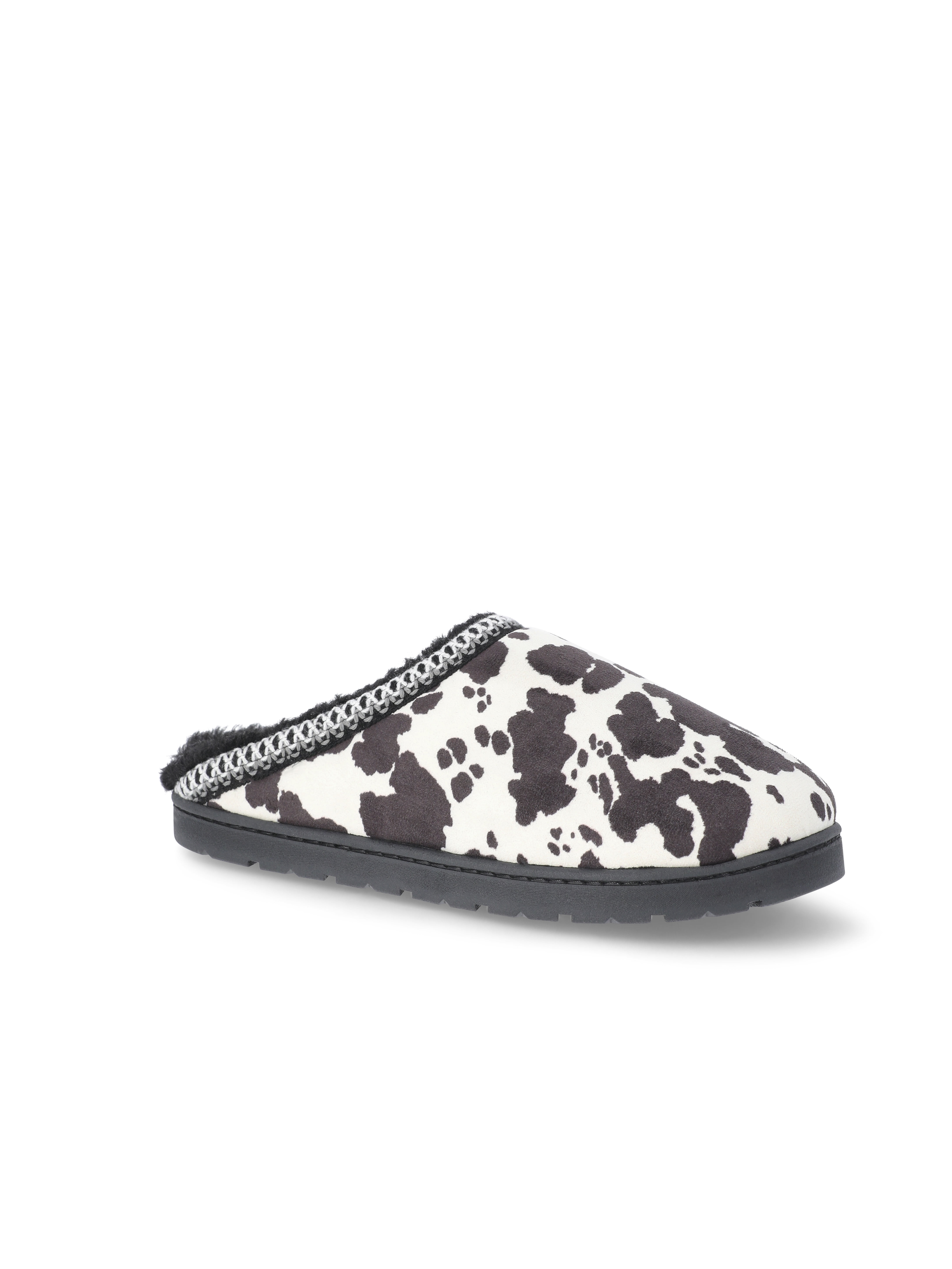 No Boundaries Women's Cow Print Clog Slippers - Walmart.com