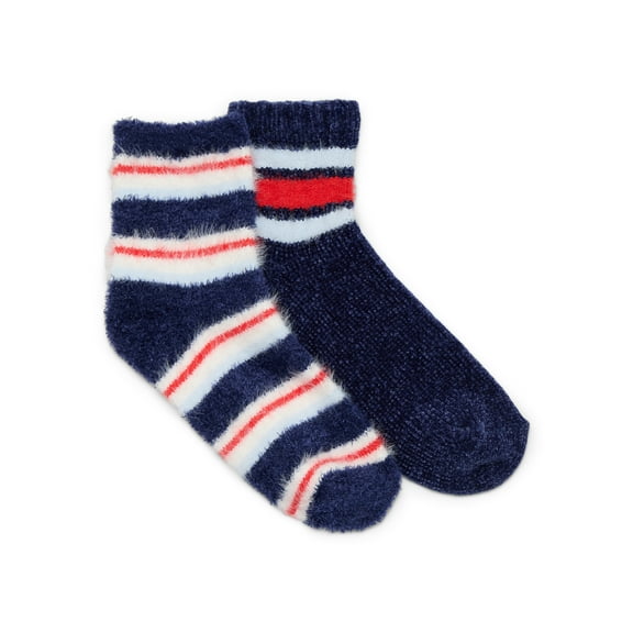 No Boundaries Cozy Low Cut Socks, 1-Pair, Women's, Shoe Sizes 4-10 ...