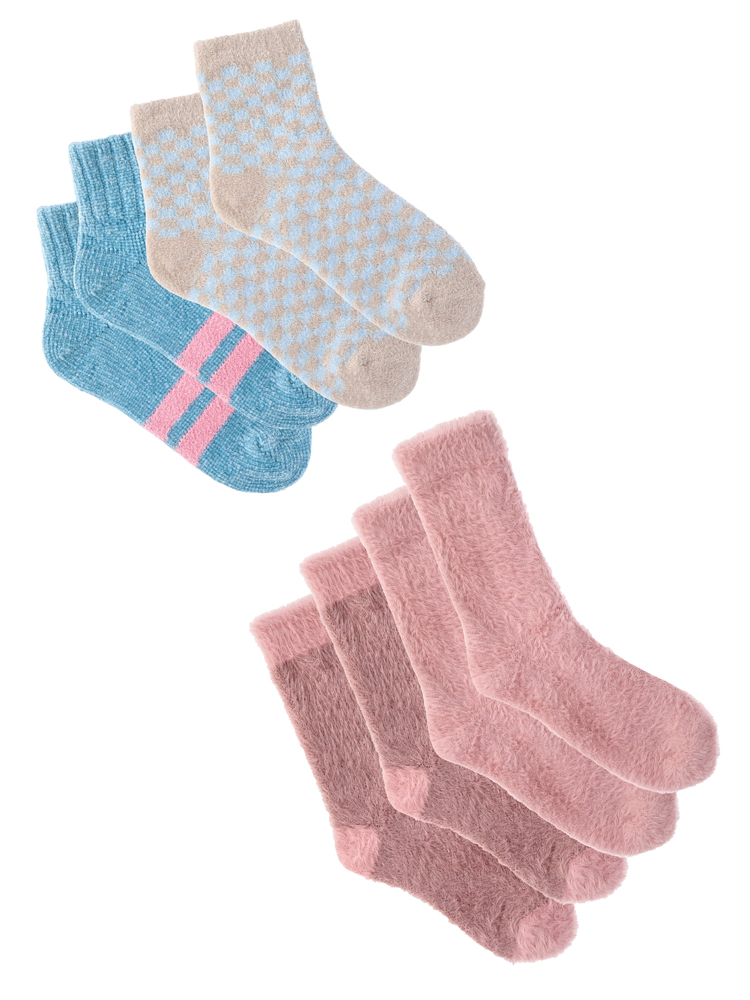 No Boundaries Cozy Socks, 4-Pack, Women's Sock Sizes 4-10 - Walmart.com