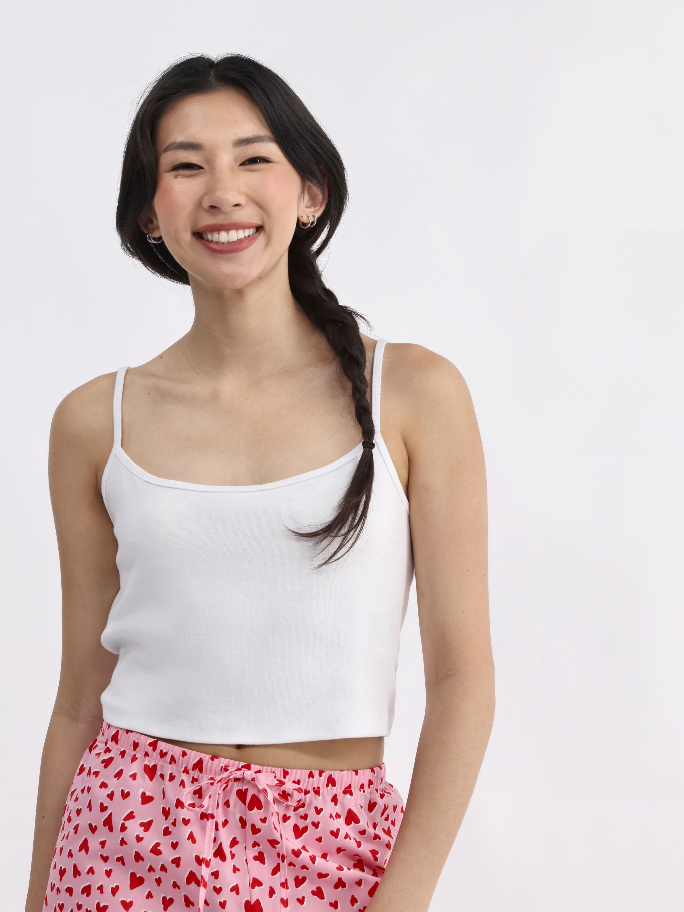 No Boundaries Ribbed Sleep Cropped Cami, Women’s - Walmart.com