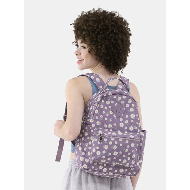No Boundaries Women's Dome Backpack, Plum Daisy - Walmart.com