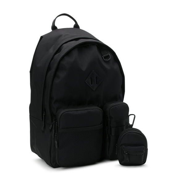 No Boundaries Women's Dome Multi Pocket 17" Backpack, Black - Walmart.com