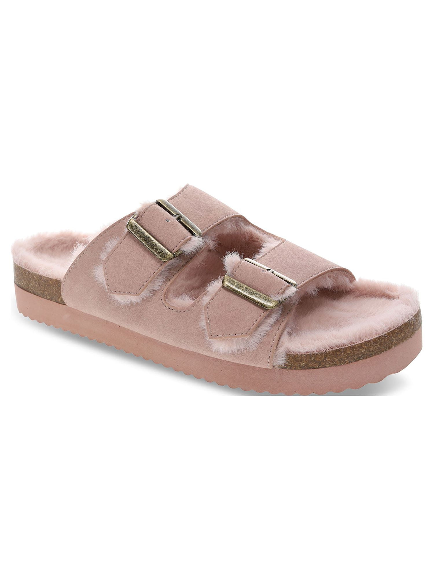 No Boundaries Women's Double Buckle Slipper - Walmart.com