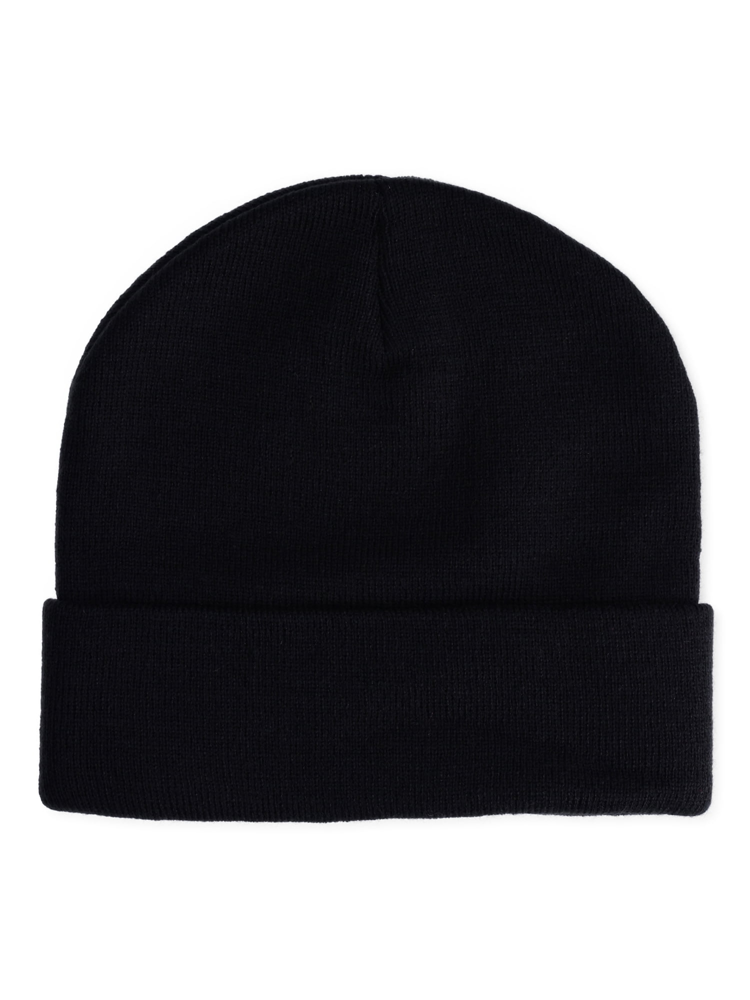 No Boundaries Women's Flat Knit Beanie Black Soot - Walmart.com