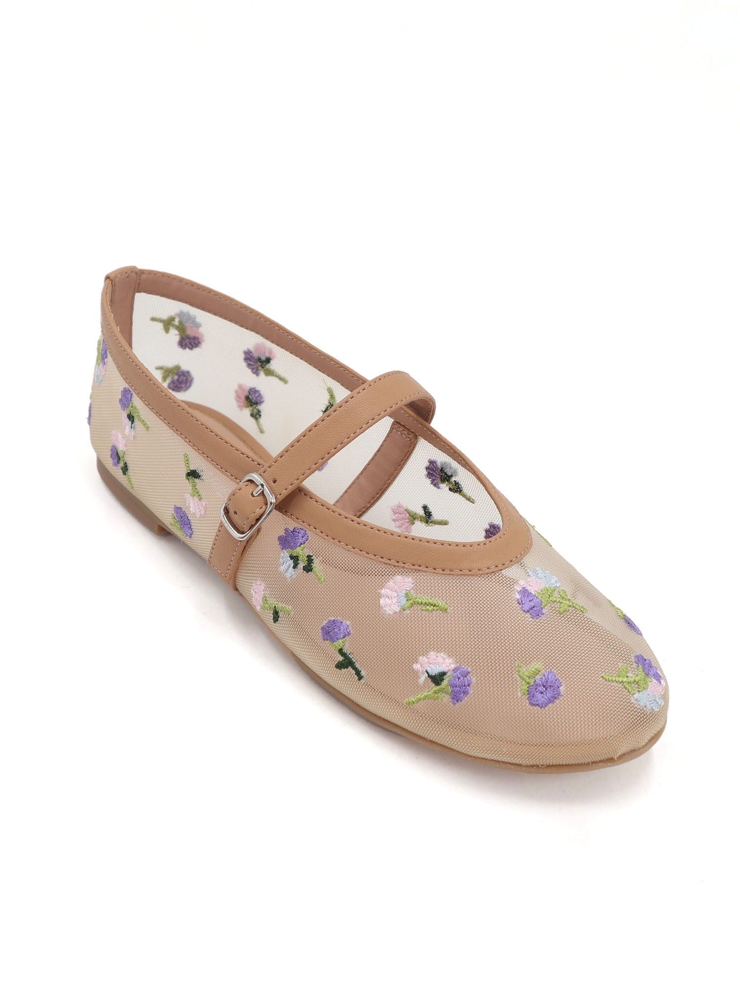 No Boundaries Women's Floral Mesh Mary Jane Shoes, Sizes 6-11 - Walmart.com