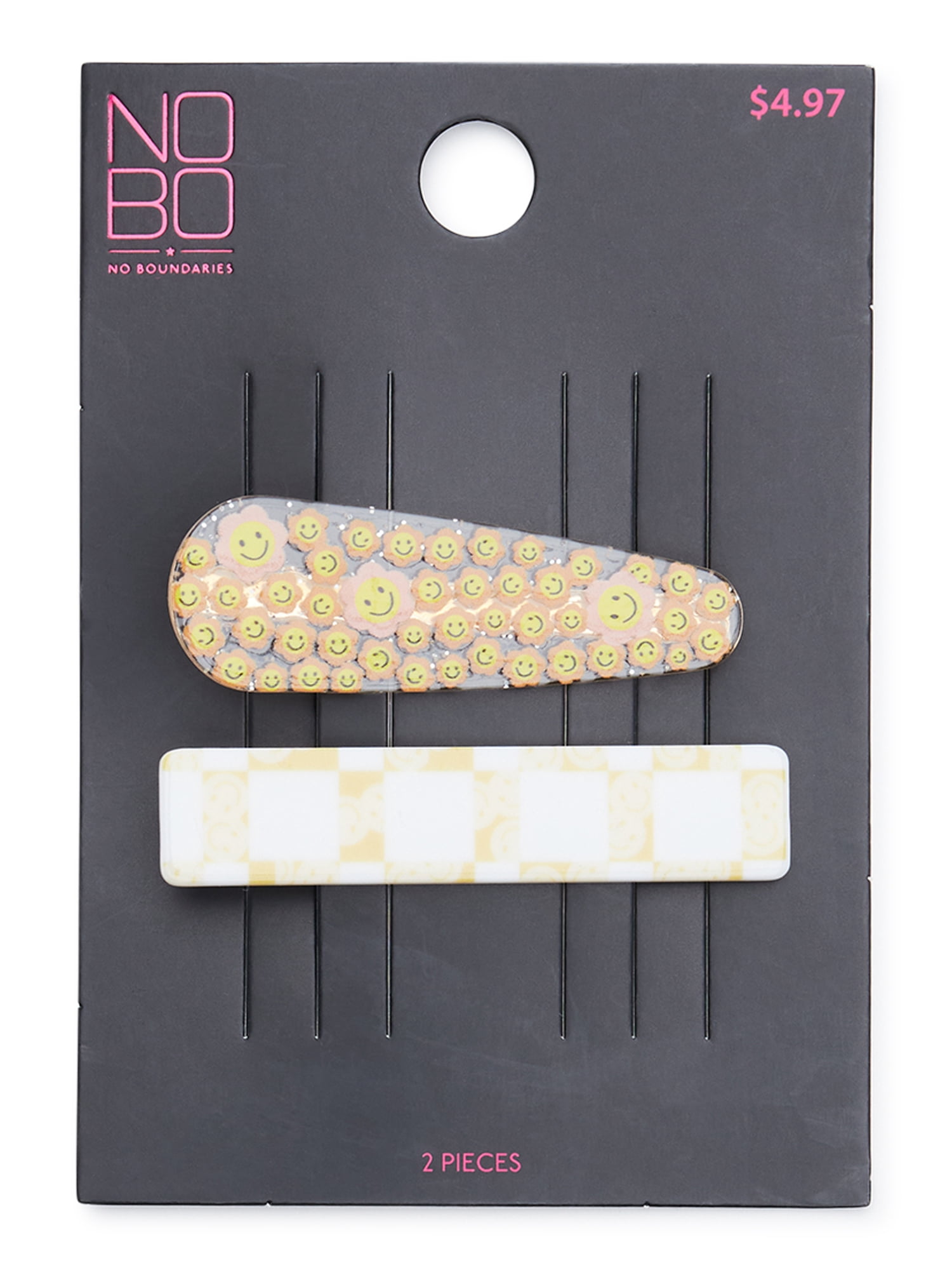 No Boundaries Women's Hair Clips, 2-Pack Yellow - Walmart.com