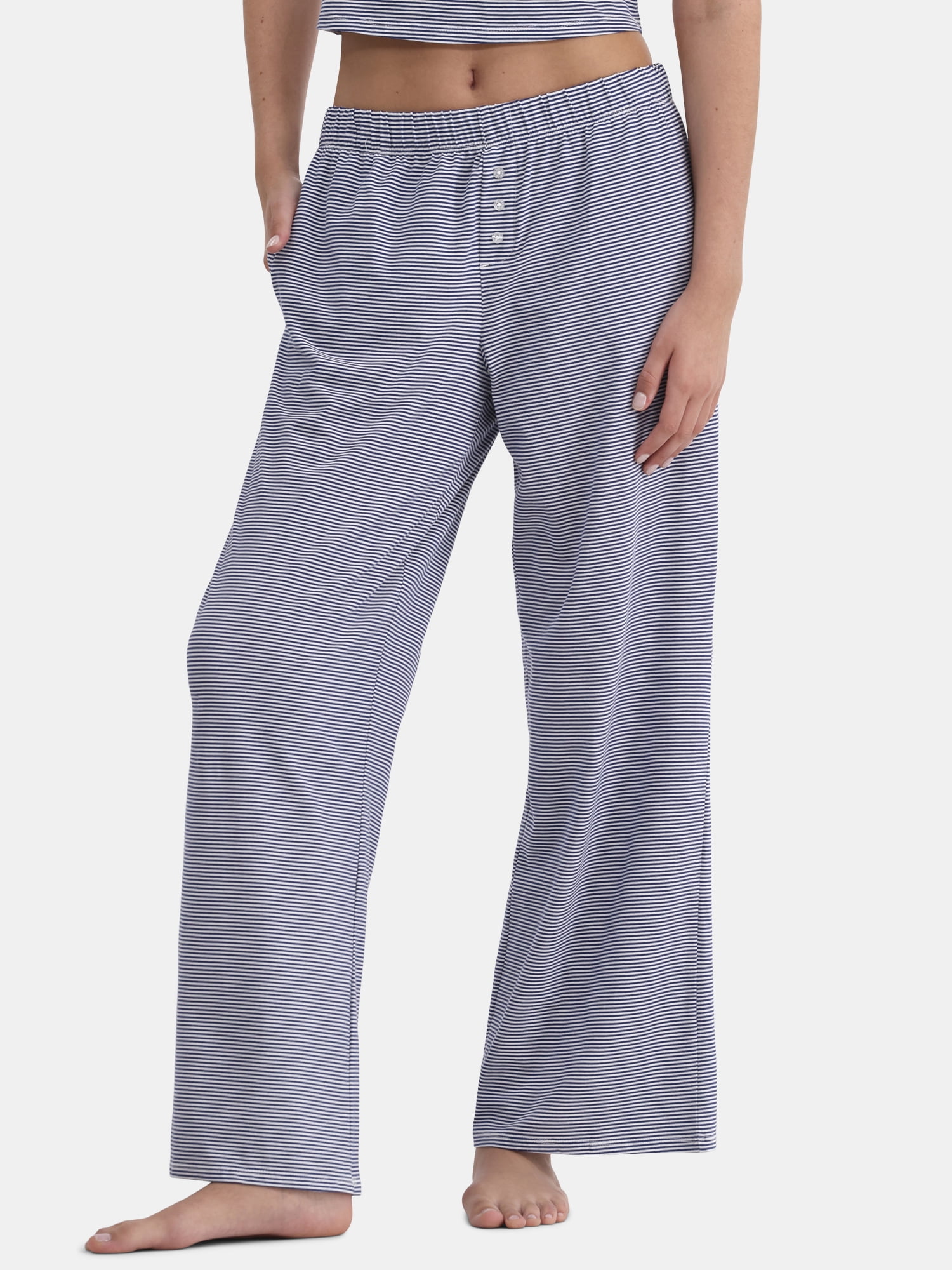 No Boundaries Women's Cozy Pull-On Sleep Pant, Sizes XXS to 3X, Cotton ...