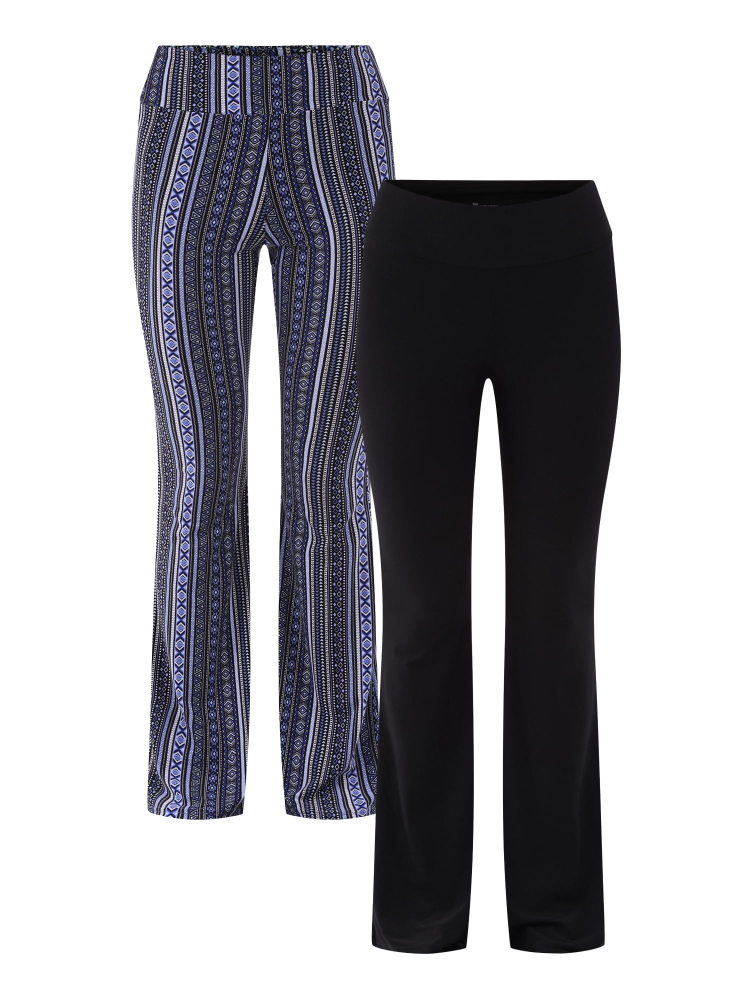 No Boundaries Women's and Women's Plus Flare Pant, 2 Pack, Sizes XS-4X ...