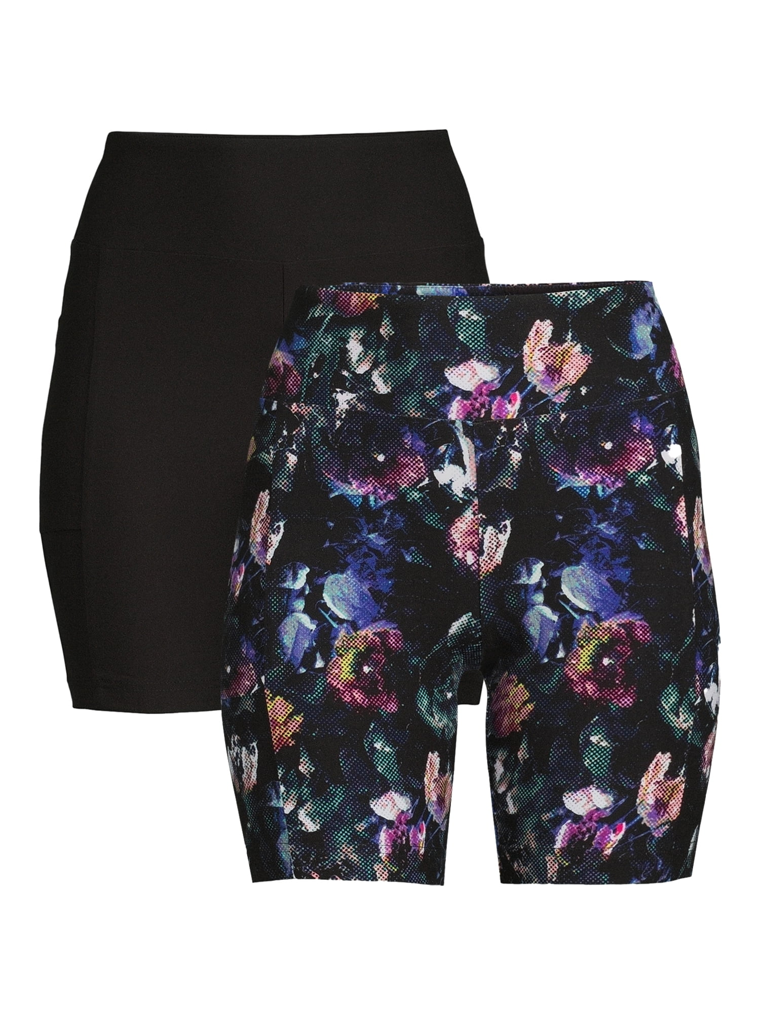 No Boundaries Women's Juniors High Rise Bike Shorts, 2 Pack, Sizes XS-XXXL - Walmart.com