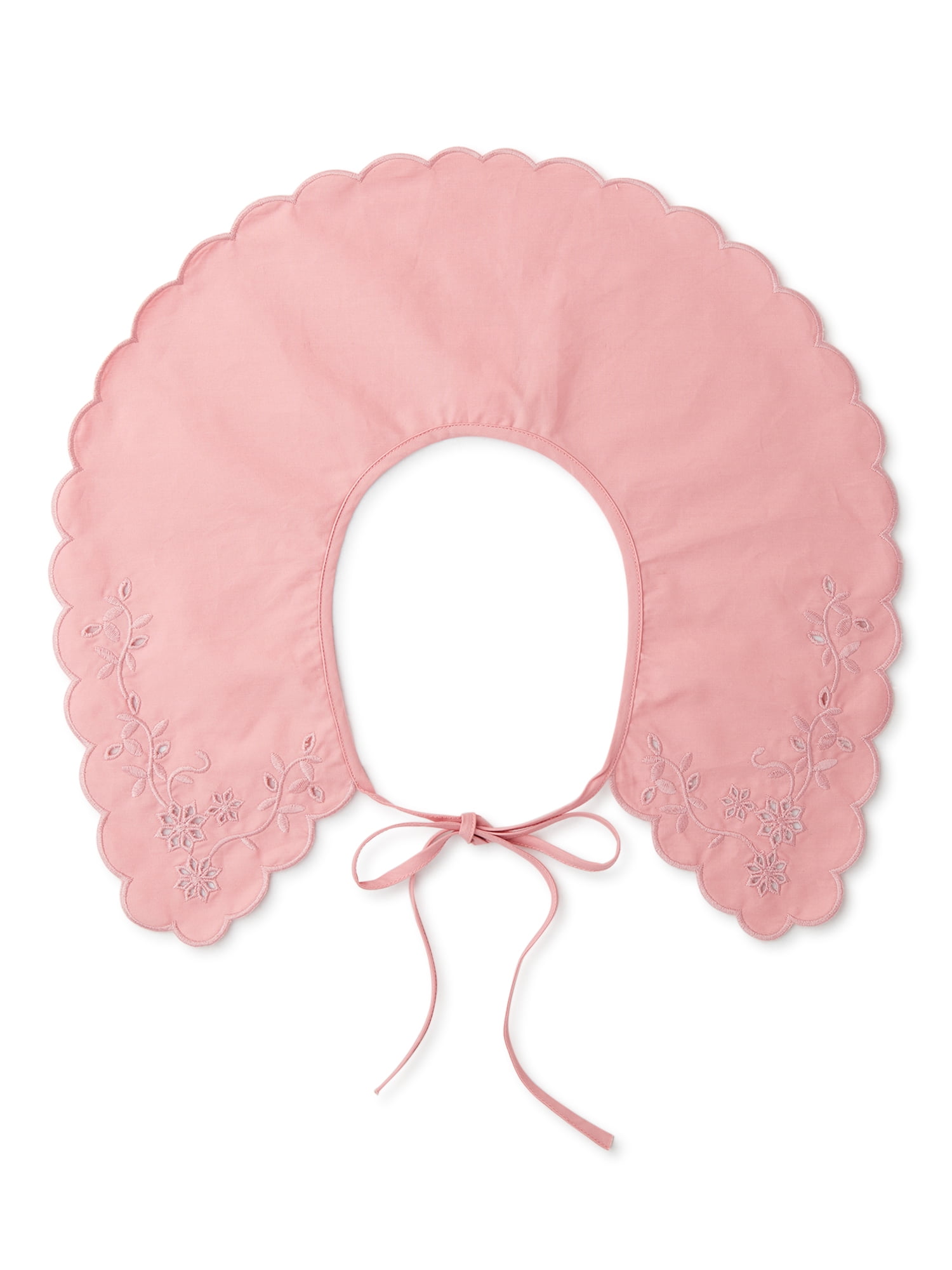 No Boundaries Women's Juniors Pink Scalloped Detachable Cotton Collar ...