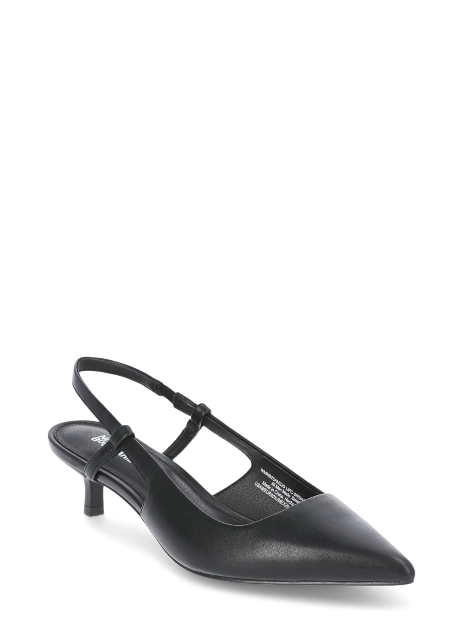 No Boundaries Women's Kitten Heel Slingback - Walmart.com
