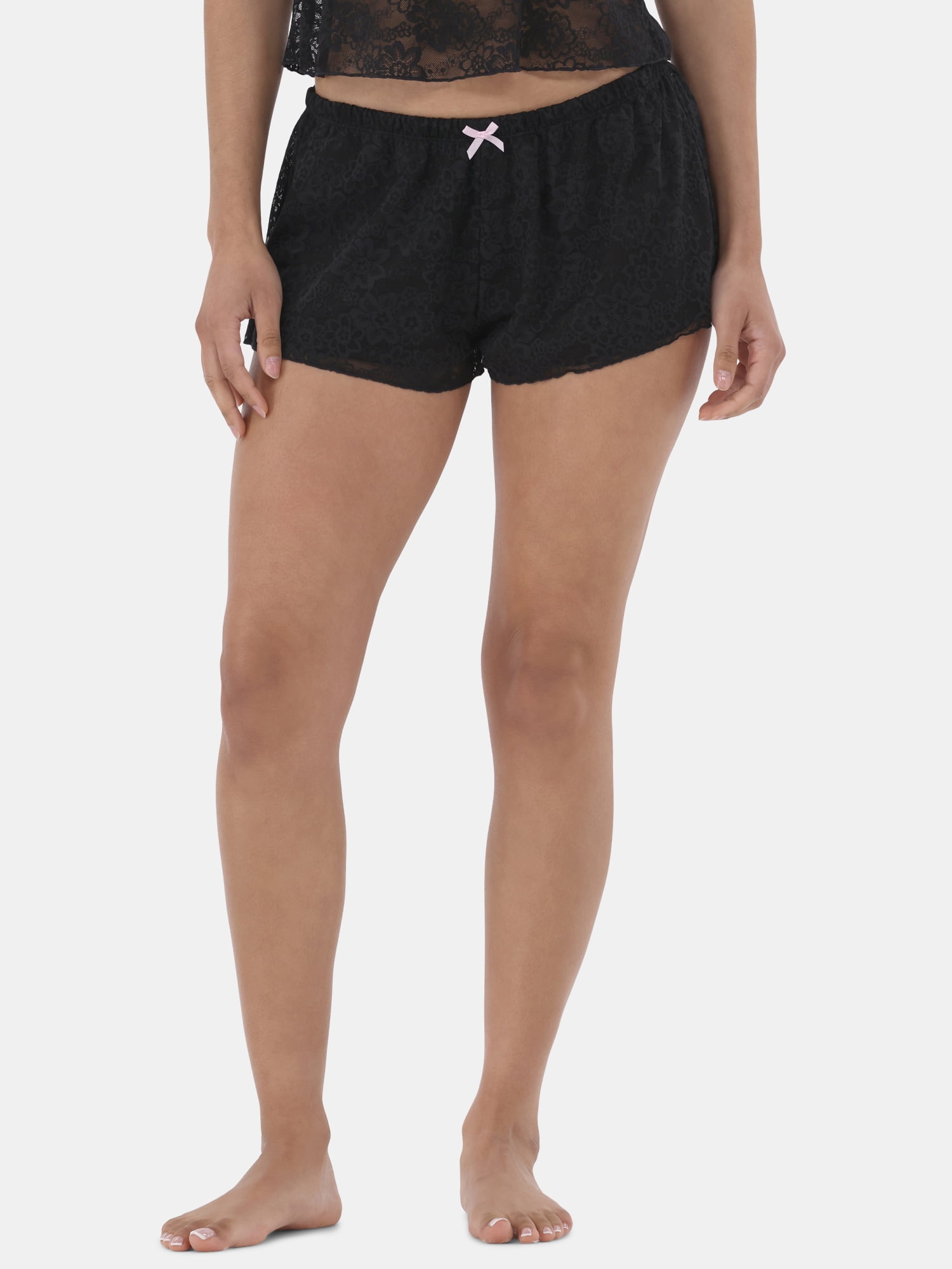 No Boundaries Lace Shorts, Women's, Sizes XS-XXL - Walmart.com