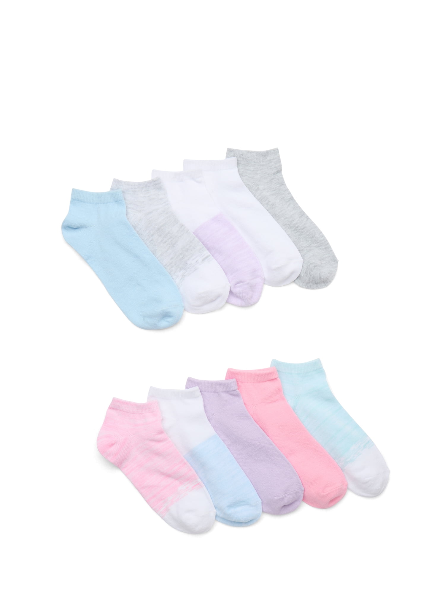 No Boundaries Women's Low-Cut Socks, 10-Pack, Sock Sizes 4-10 - Walmart.com