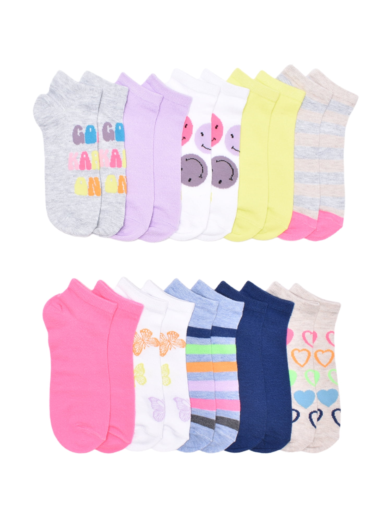 No Boundaries Women's Low-Cut Socks, 10-Pack, Sock Sizes 4-10 - Walmart.com