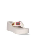 No Boundaries Womens Mid Heel Platform Thong Wedge Sandals