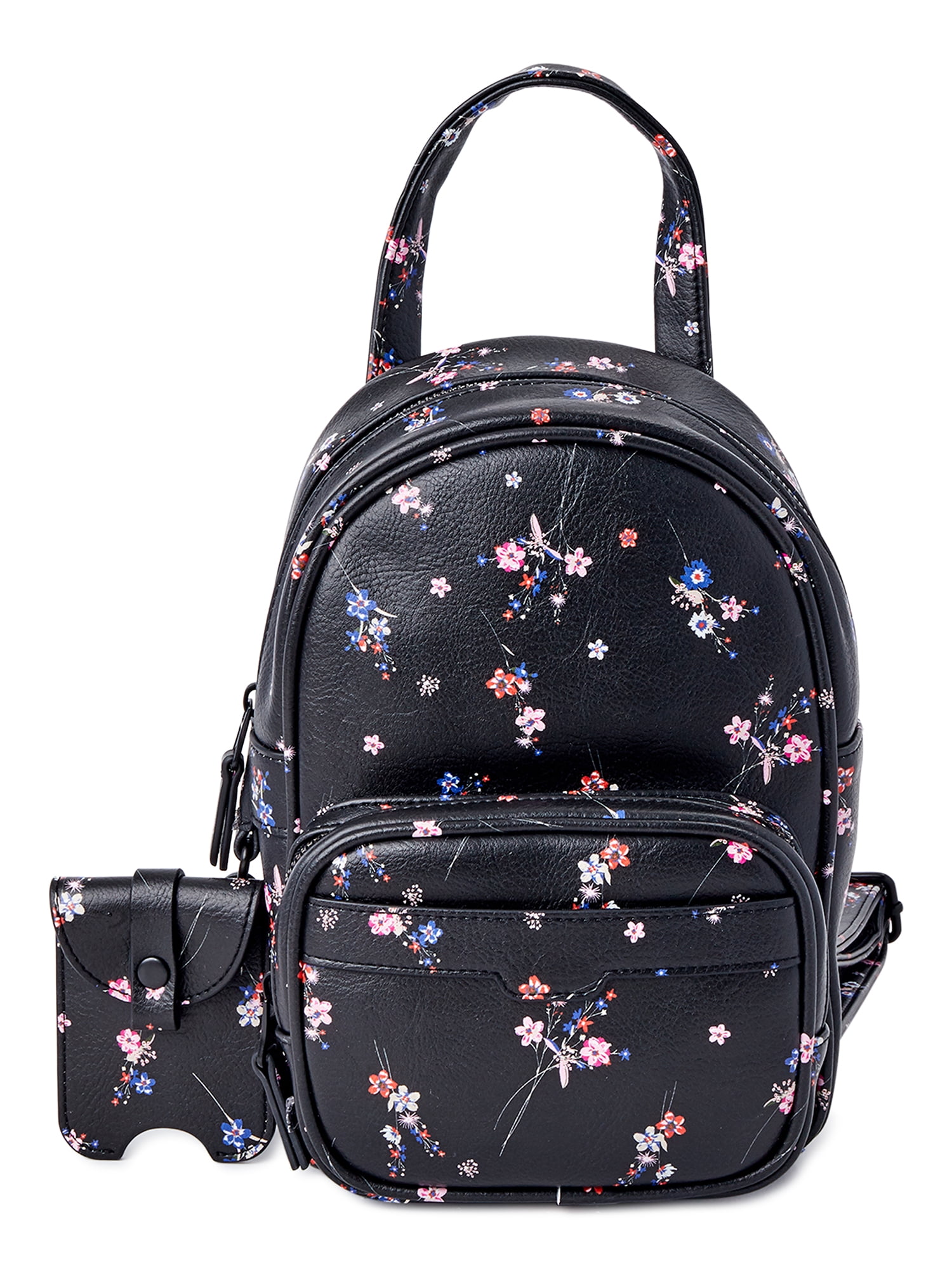 No Boundaries Women's Convertible Mini Backpack - Black, PU ...