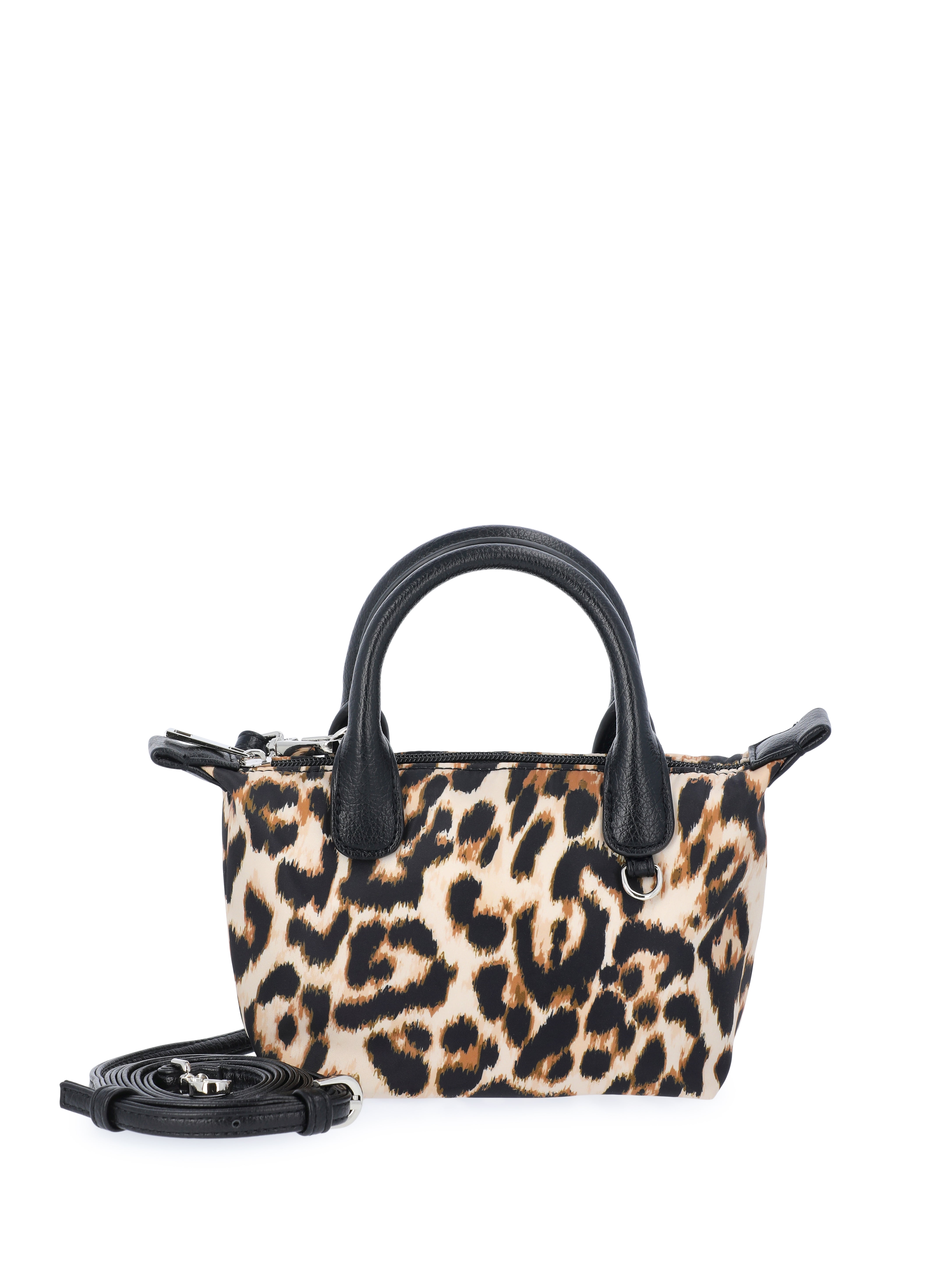 No Boundaries Women's Mini Tote Crossbody Bag, Natural Leopard ...