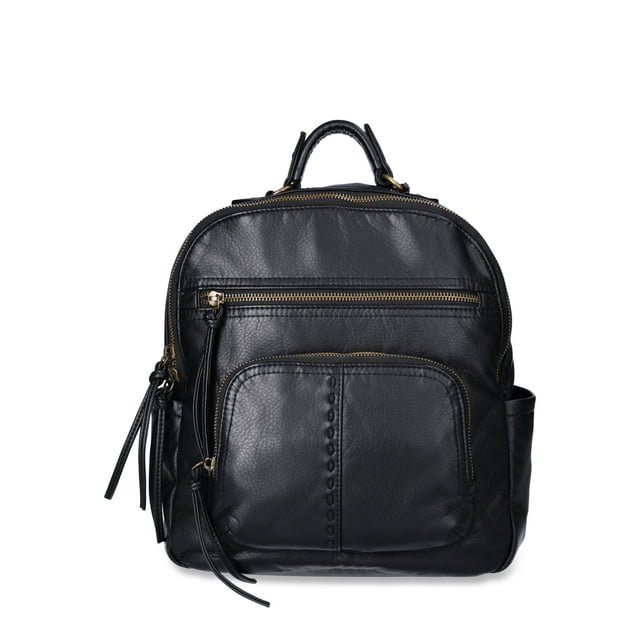No Boundaries Women's Natalie Mini Backpack Black Pebble - Walmart.com