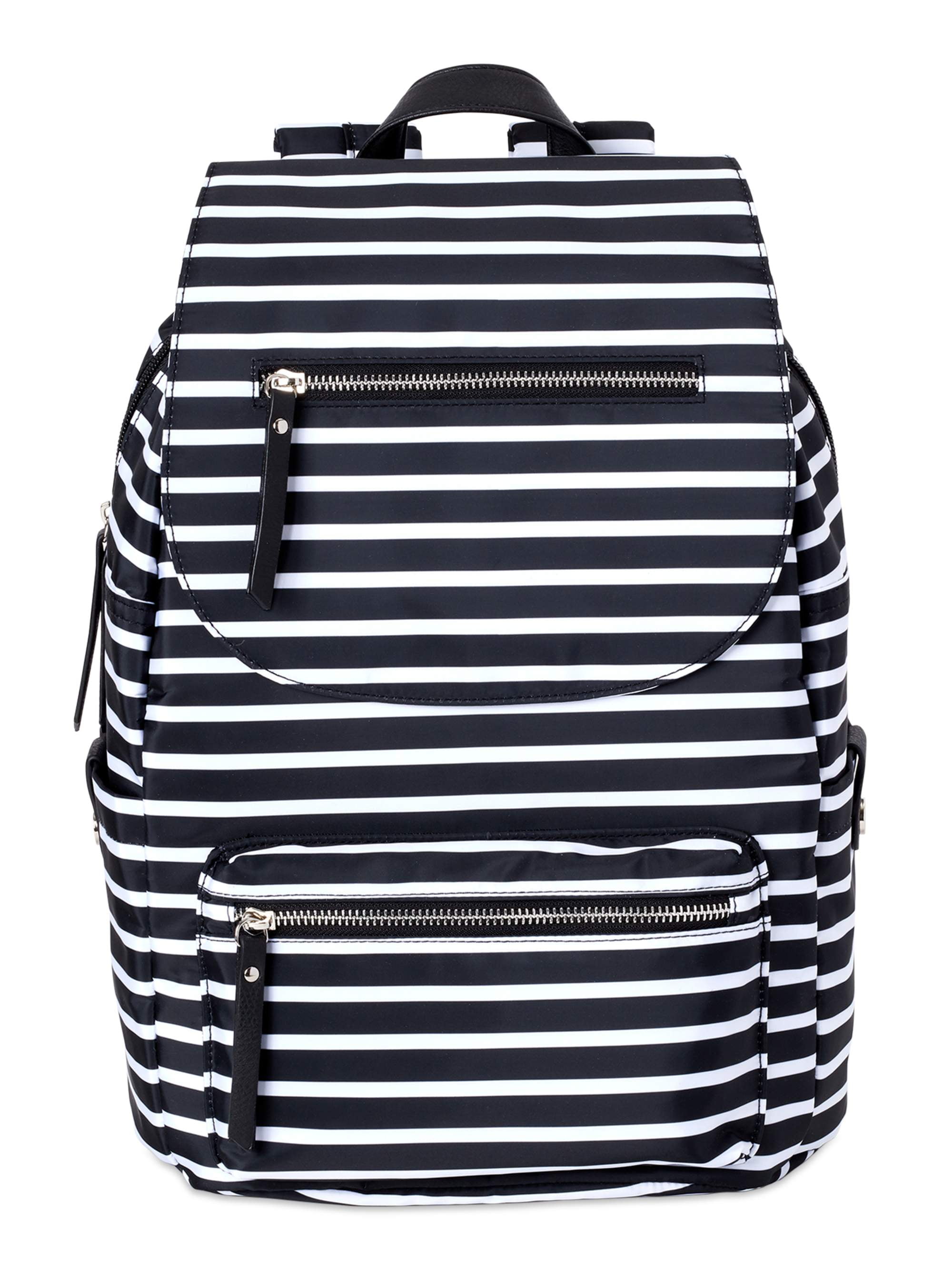 No Boundaries Women's Floral Nylon Cargo Backpack, Black Stripe ...