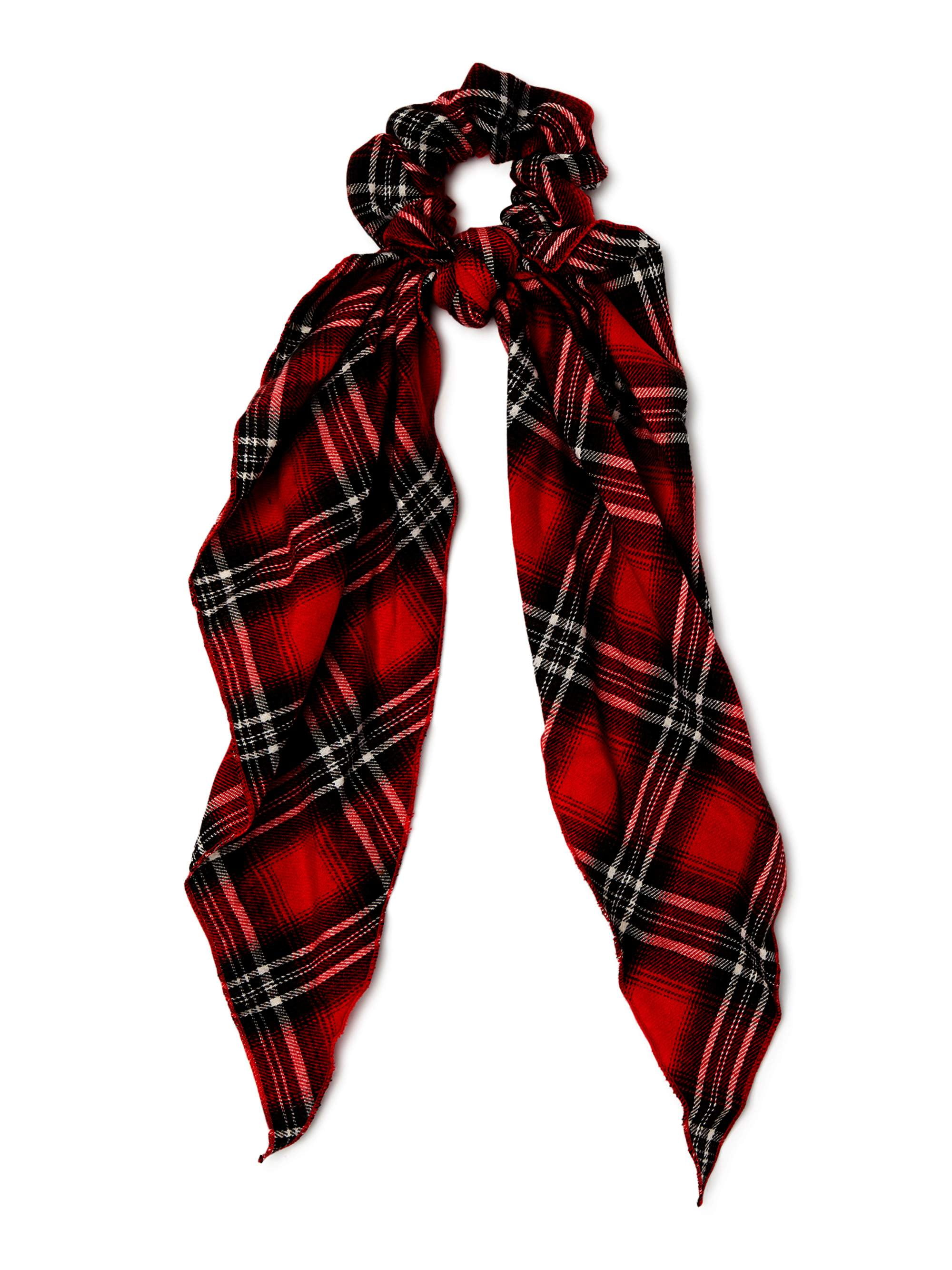 No Boundaries Women's Plaid Hair Tie Tail - Walmart.com