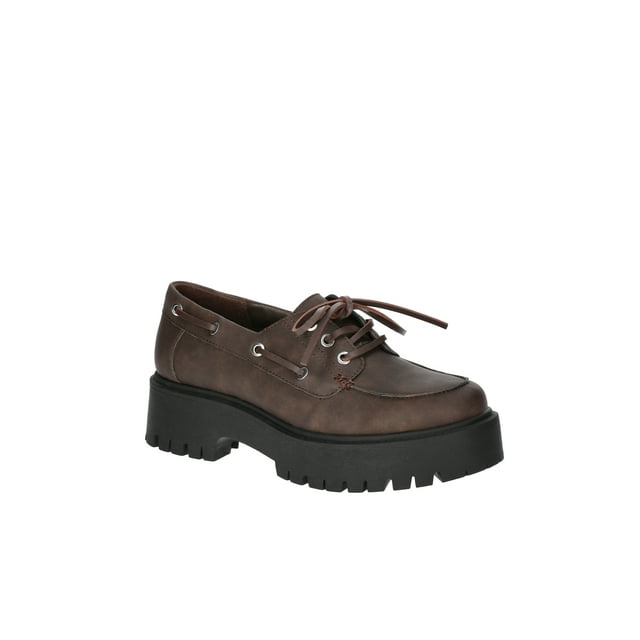 No Boundaries Women's Platfoam Boat Shoe - Walmart.com