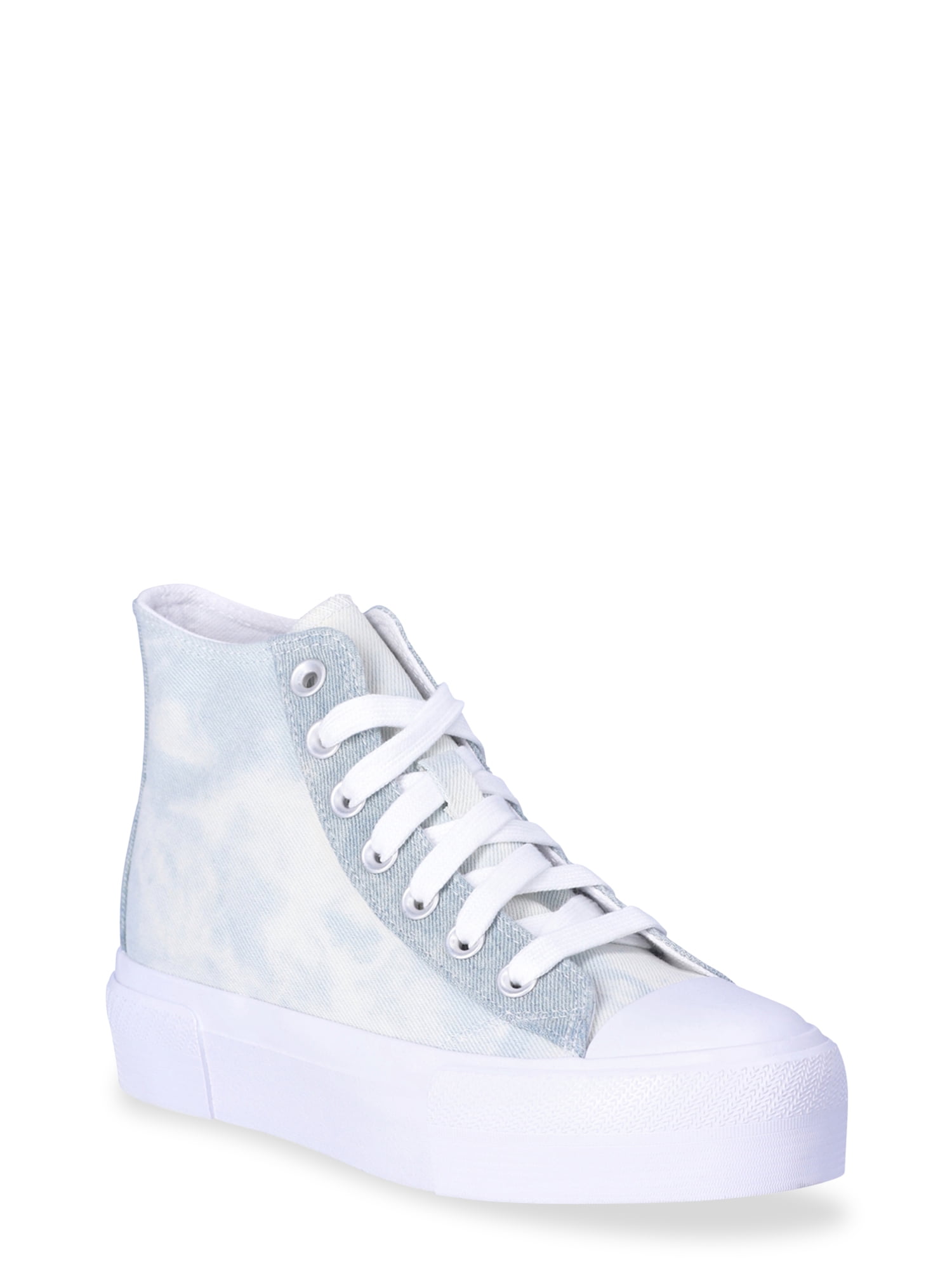No Boundaries Platform Lace Up High Top Sneakers, Women’s - Walmart.com