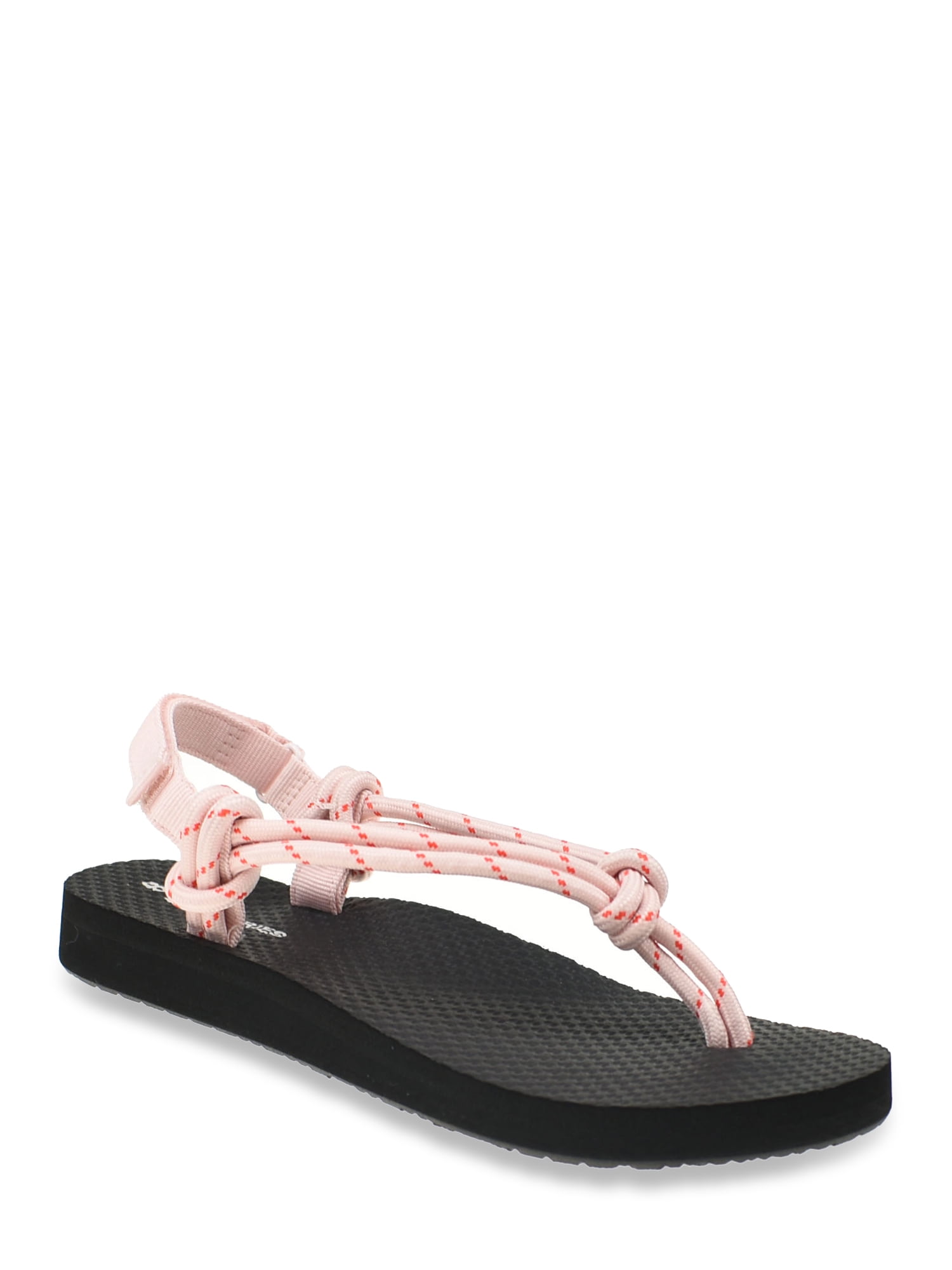 No Boundaries Women's Rope Thong Sandal - Walmart.com