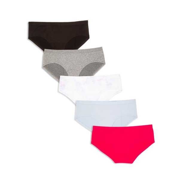 No Boundaries Women's Seamless Hipster Panties, 5-Pack - Walmart.com