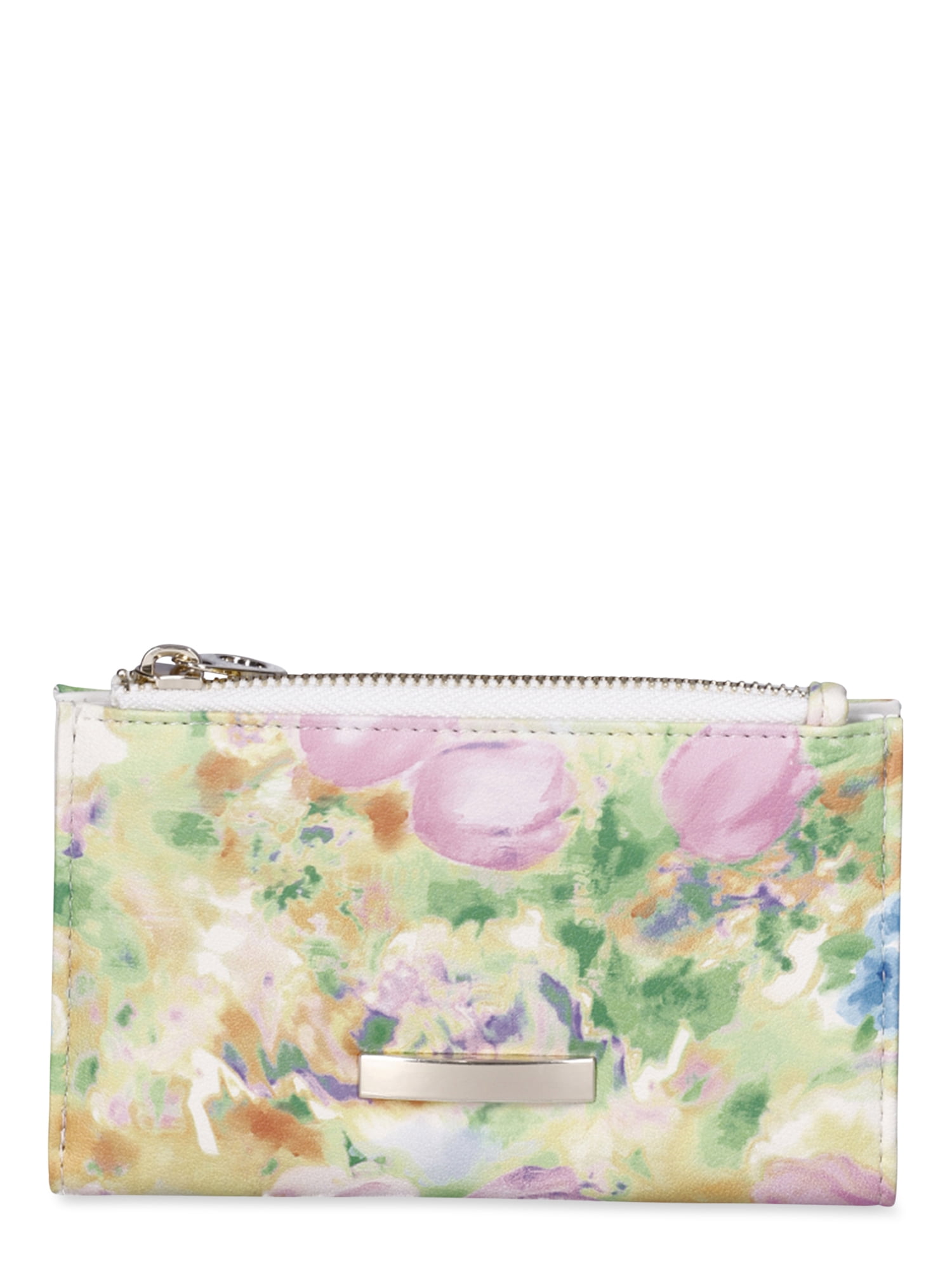 No Boundaries Women's Snap Card Wallet, Blurred Floral - Walmart.com