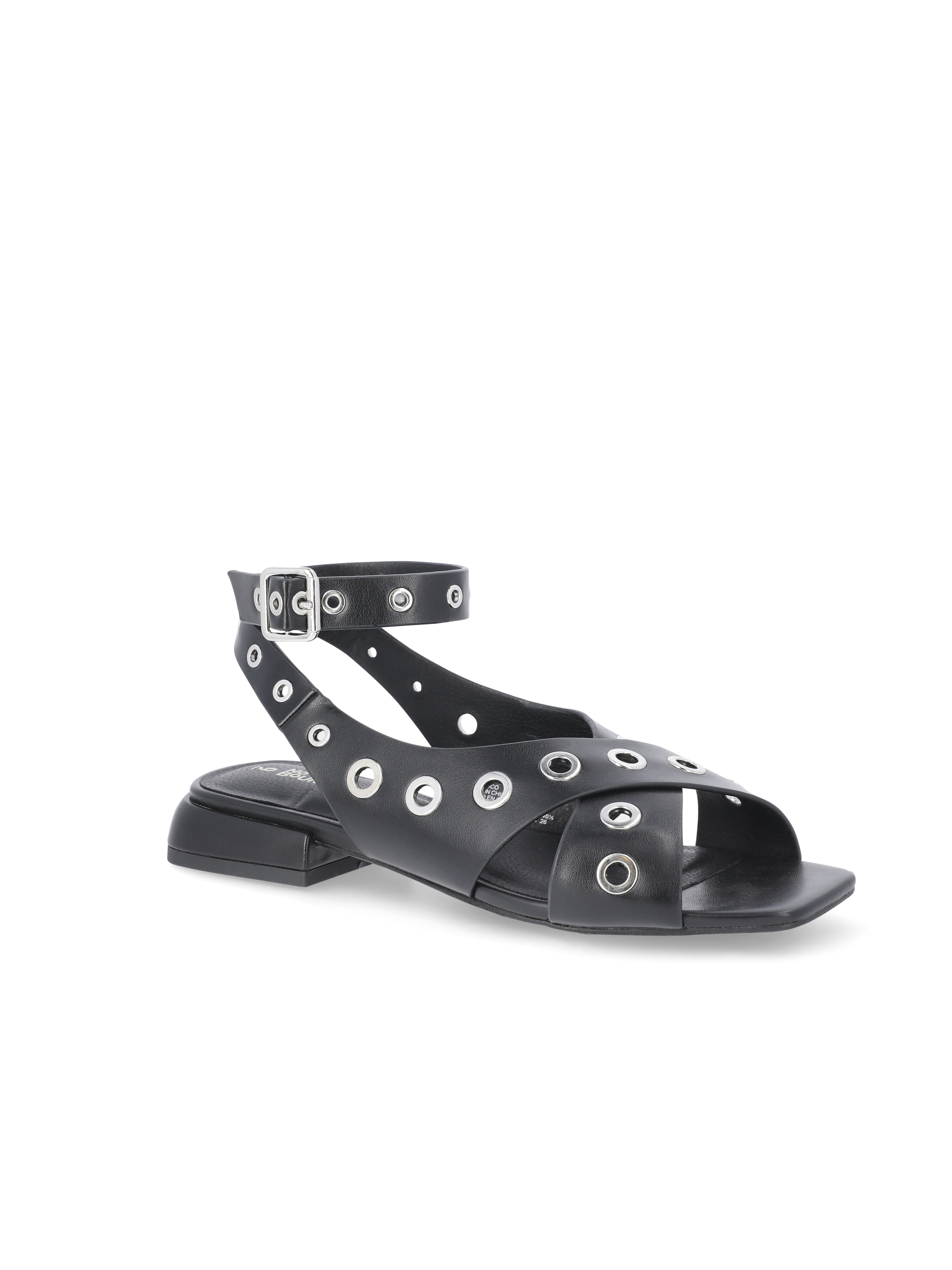 No Boundaries Strappy Grommet Sandals, Women's - Walmart.com