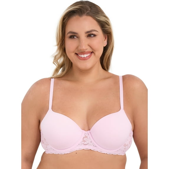 No Boundaries Women's Demi Underwire T-Shirt Bra with Sugarcup, Sizes ...