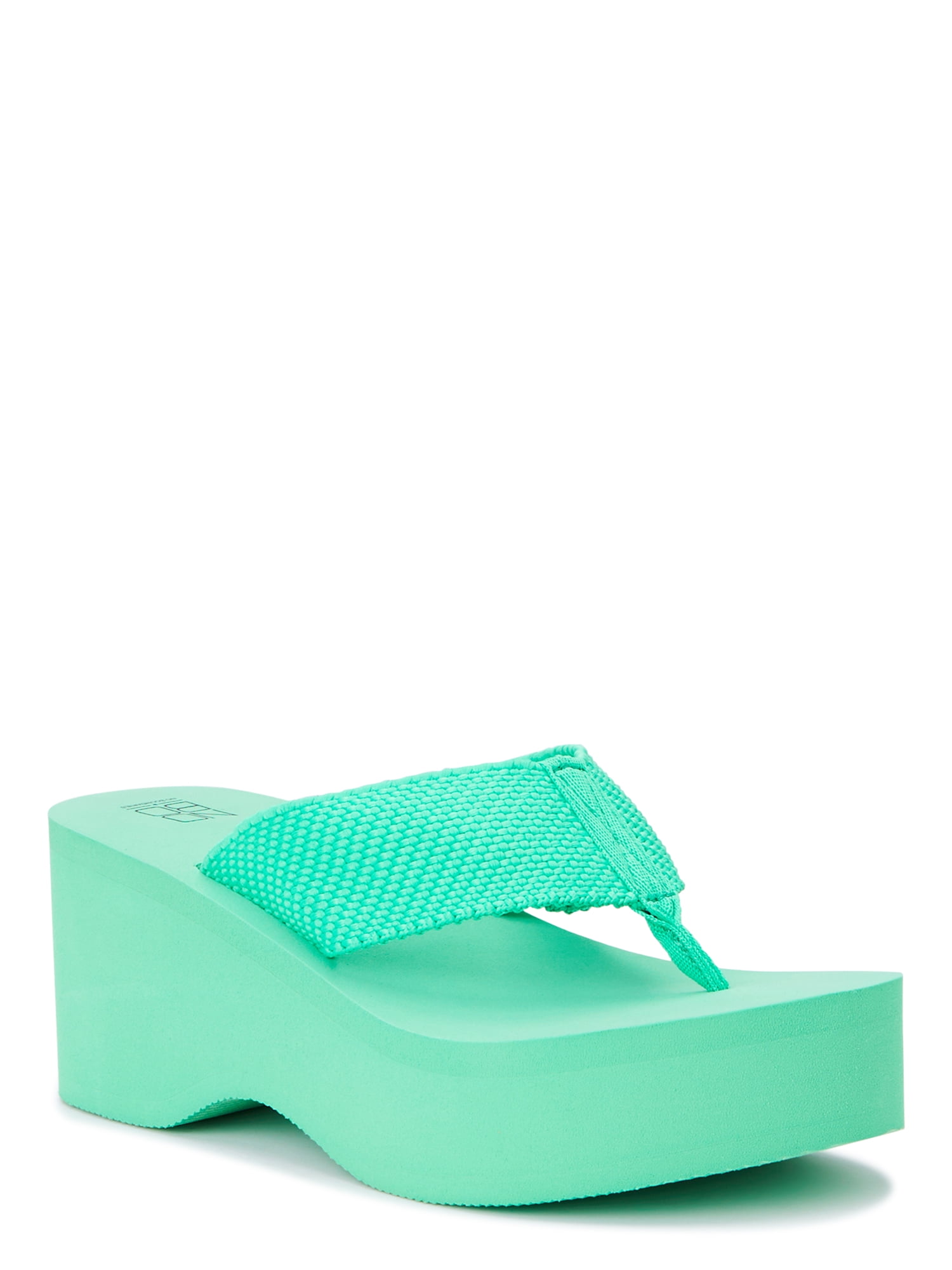 No Boundaries Womens Wedge Thong Sandals