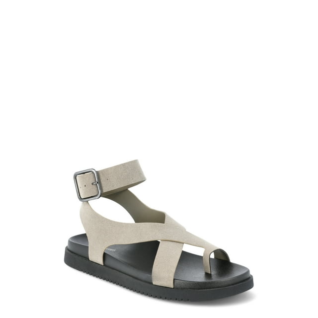 No Boundaries Women's X-Strap Toe Loop Sandals - Walmart.com