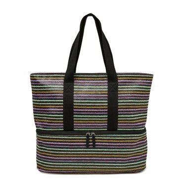 No Boundaries Women's Contemporary Top Handle Handbag, Black - Walmart.com
