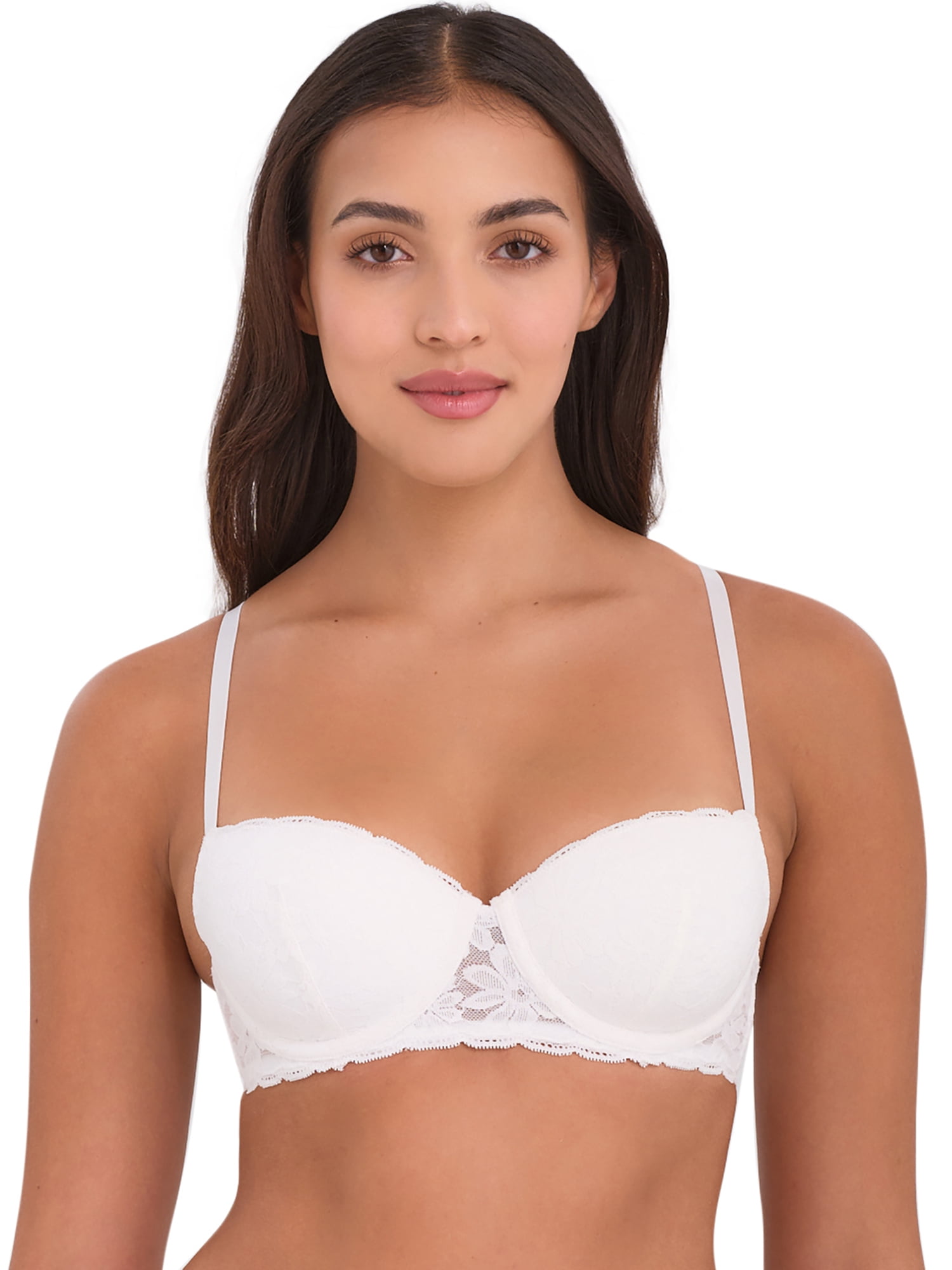 No Boundaries Women’s and Women’s Plus All-Over Lace Balconette Bra with Sugarcup™, Sizes 34B ...