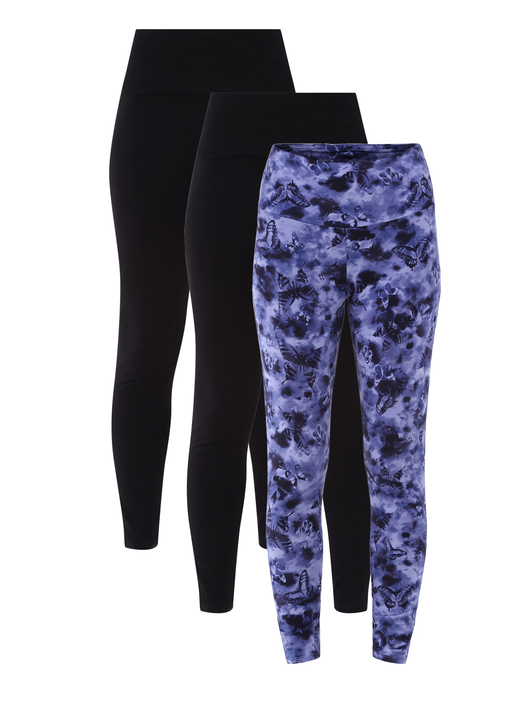 No Boundaries High-Rise Leggings 3-Pack, 27” Inseam, Soft & Stretchy, Women's - Walmart.com