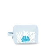 No Boundaries Woven Seashell Pouch, Light Blue - Walmart.com