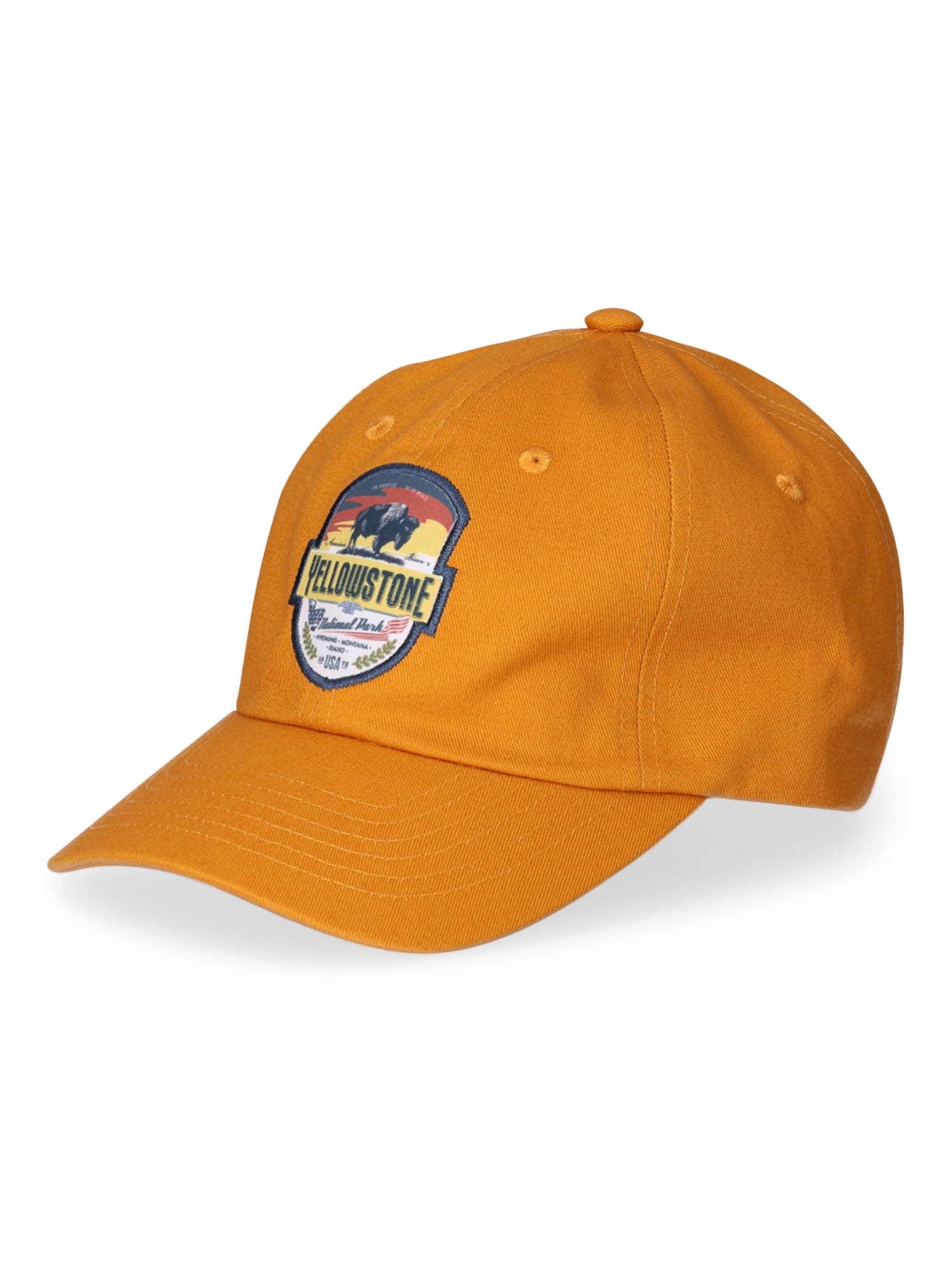No Boundaries Yellowstone National Park Baseball Cap, Yellow - Walmart.com