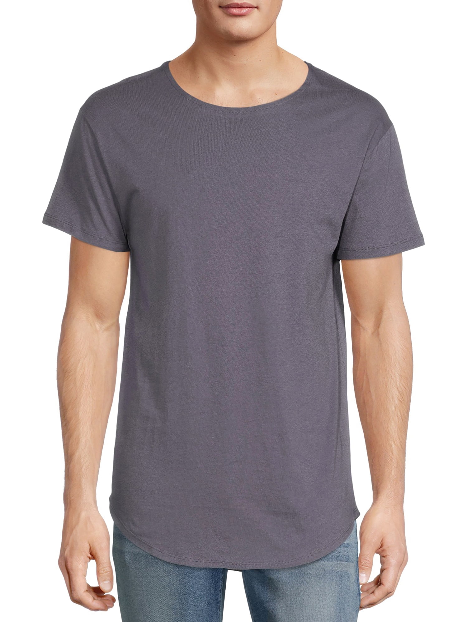No Boundaries Young Men's Elongated T-Shirt - Walmart.com